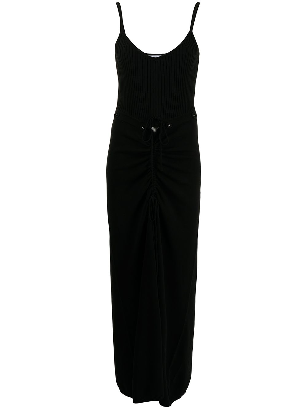 christopher esber ruched disconnect cami knit dress Christopher Esber - Ruched Disconnect Cami Knit Dress - Black