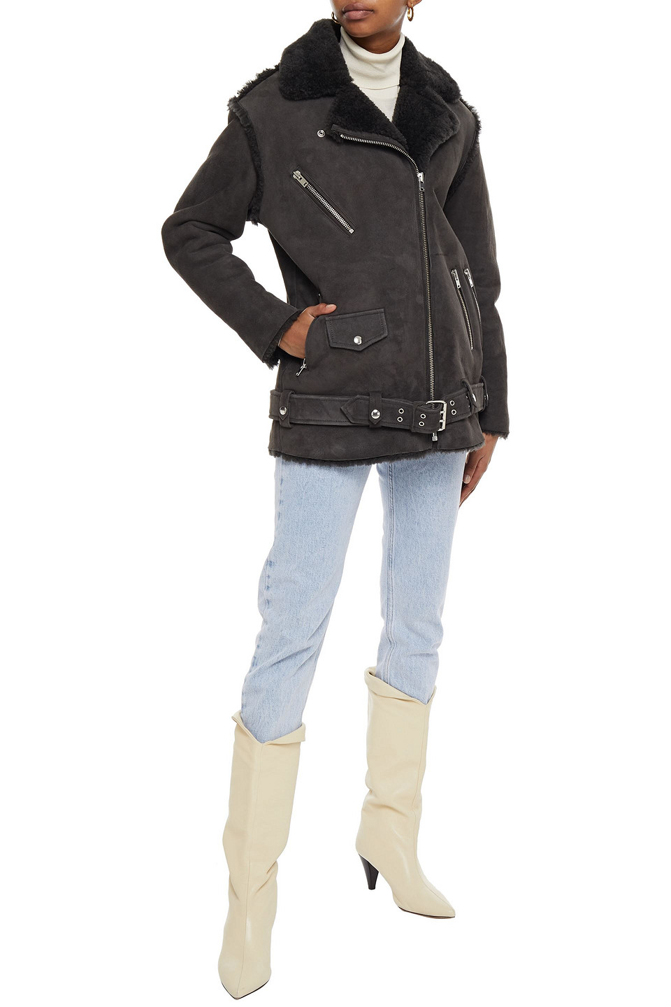 iro shearling moto jacket