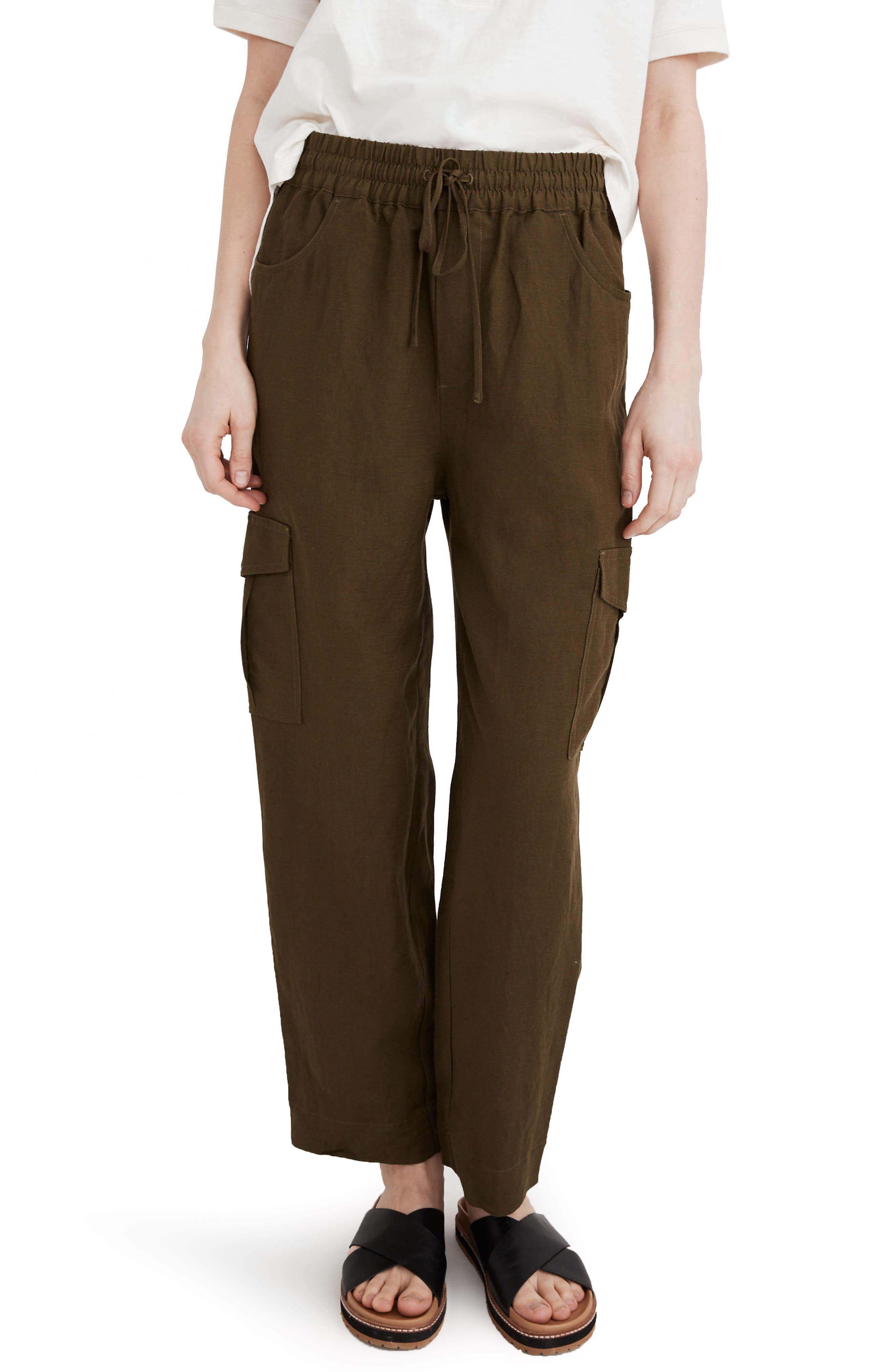 Huston Tapered Cargo Pull-on Crop Pants 