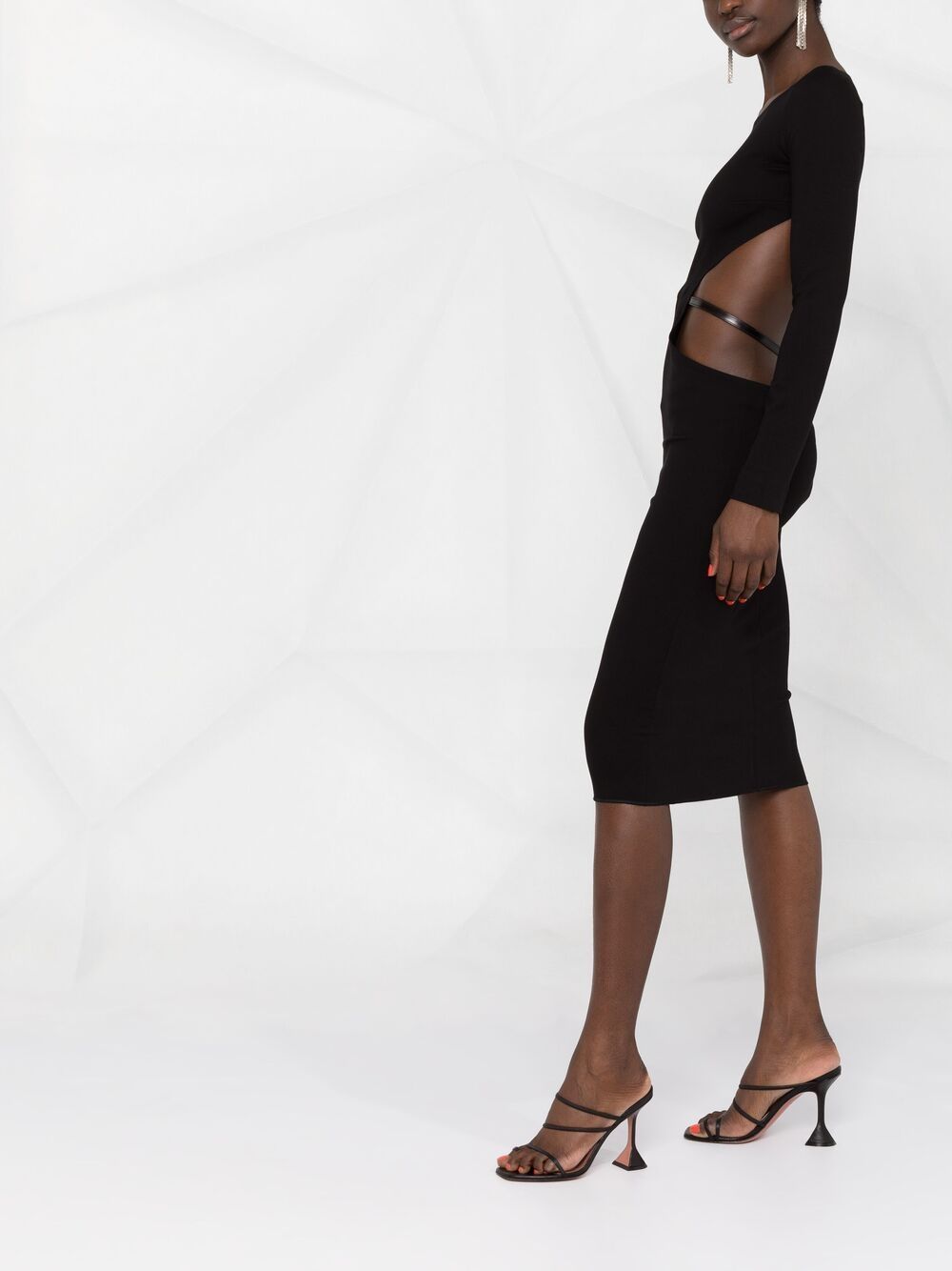DSQUARED2 DSQUARED2 Cut-Out Belted Midi Dress