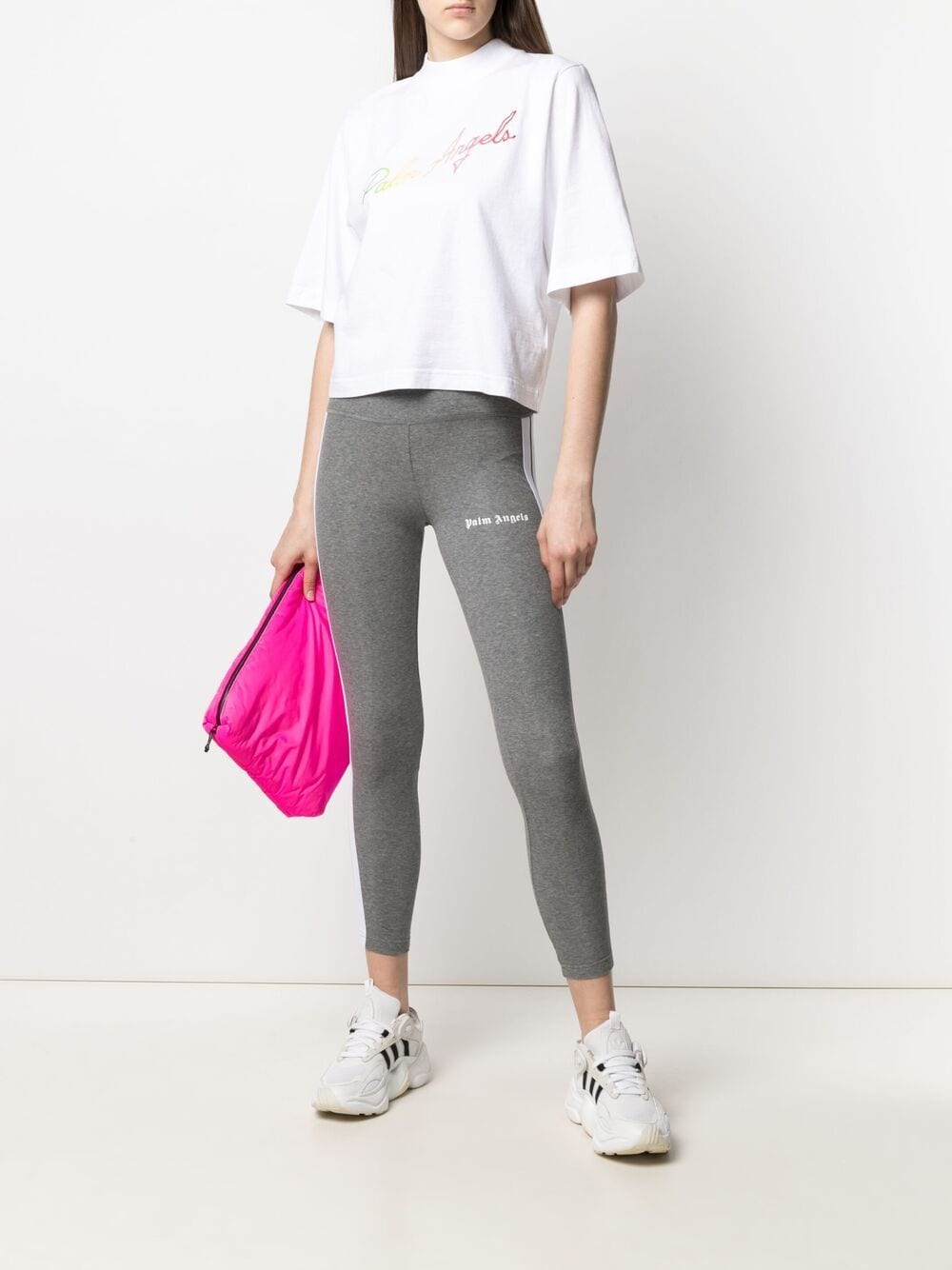 PALM ANGELS side-stripe performance leggings