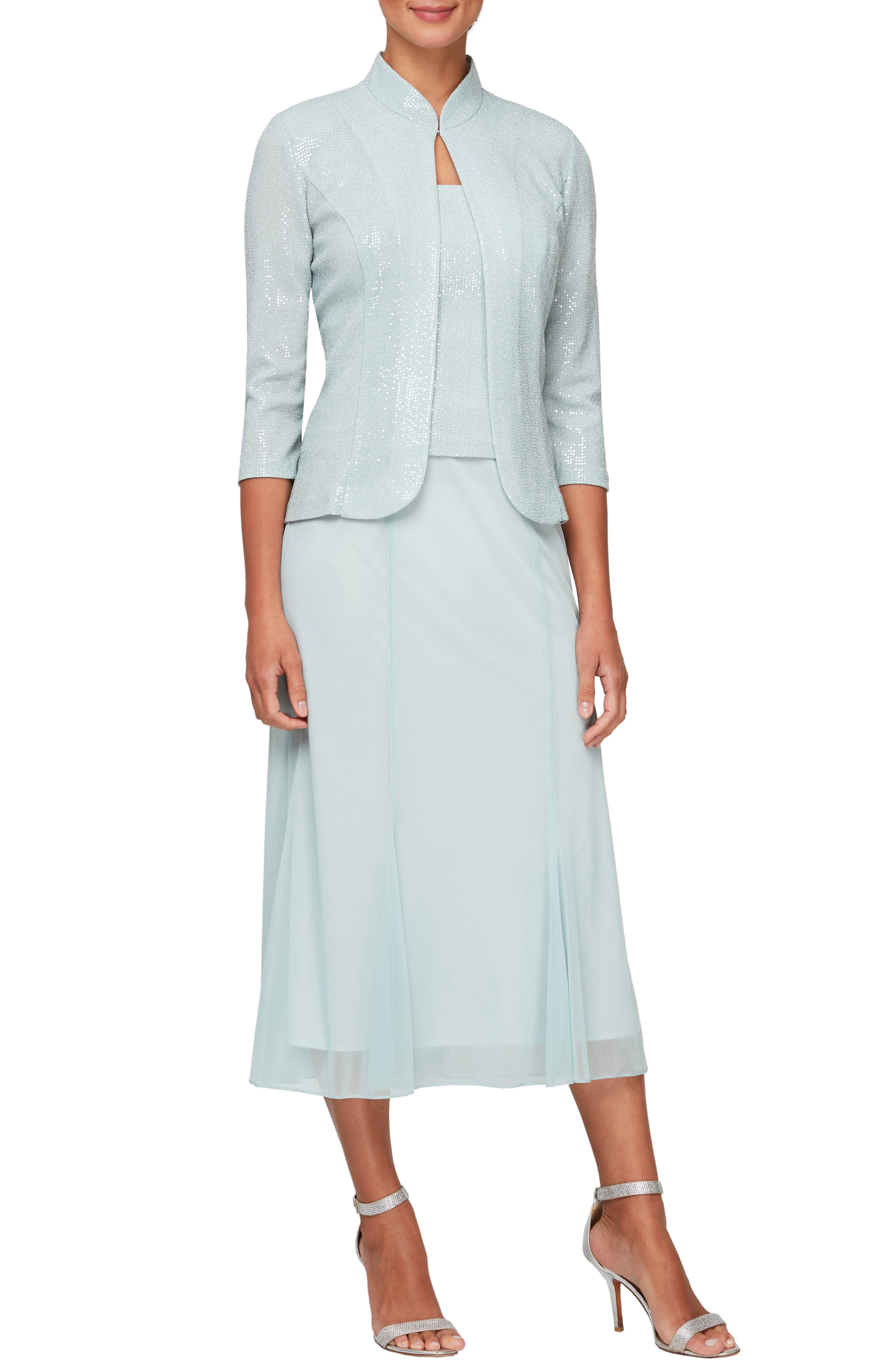 alex evenings mock two piece dress