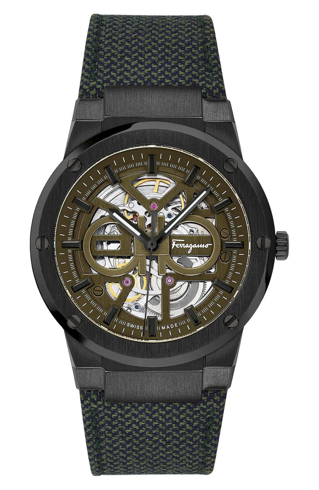 Salvadore Ferrogamo Ladies Skeleton 41mm Watch ferragamo tonneau skeleton watch - TikTok Shop main image 4