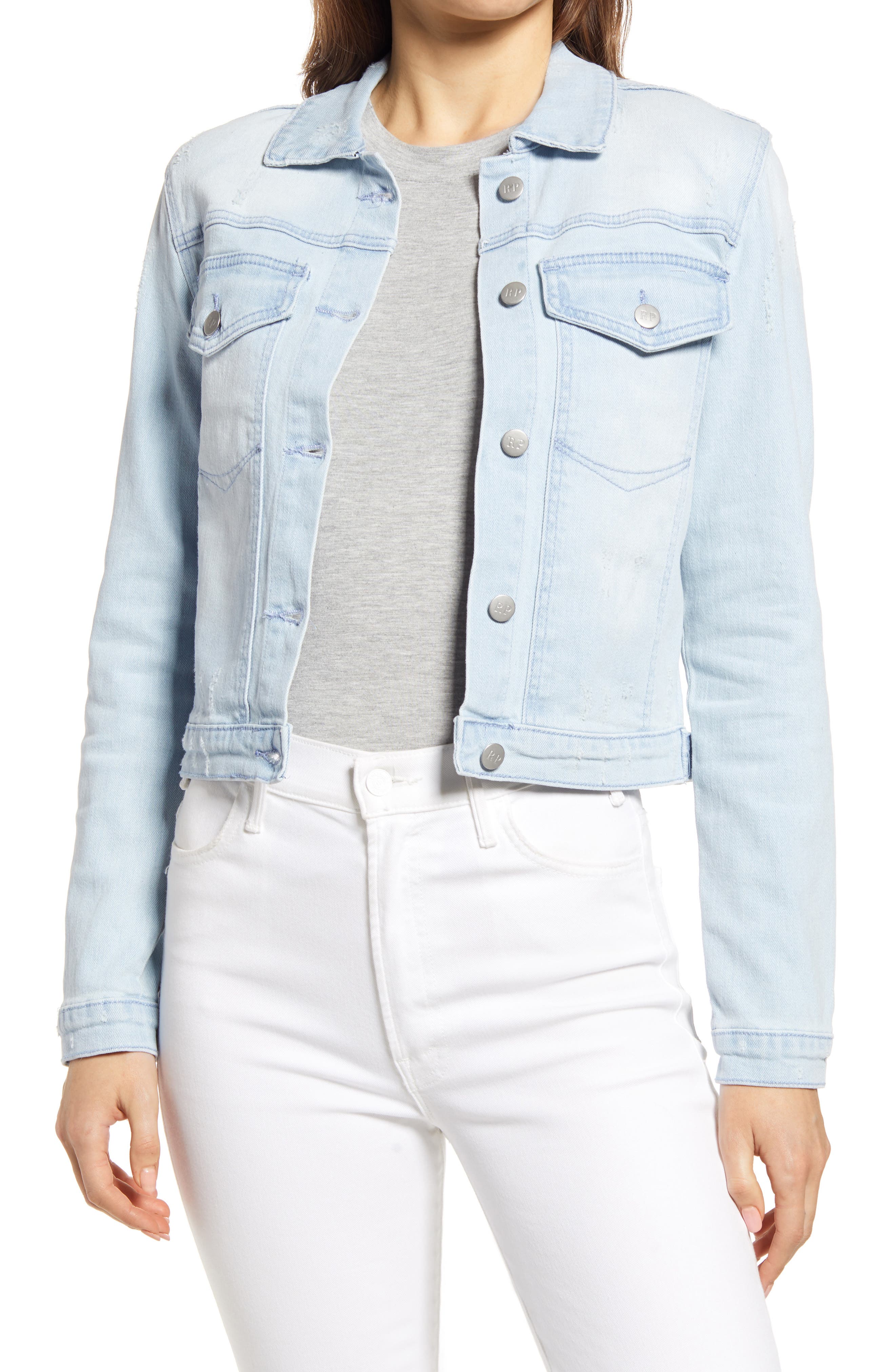 light distressed denim jacket