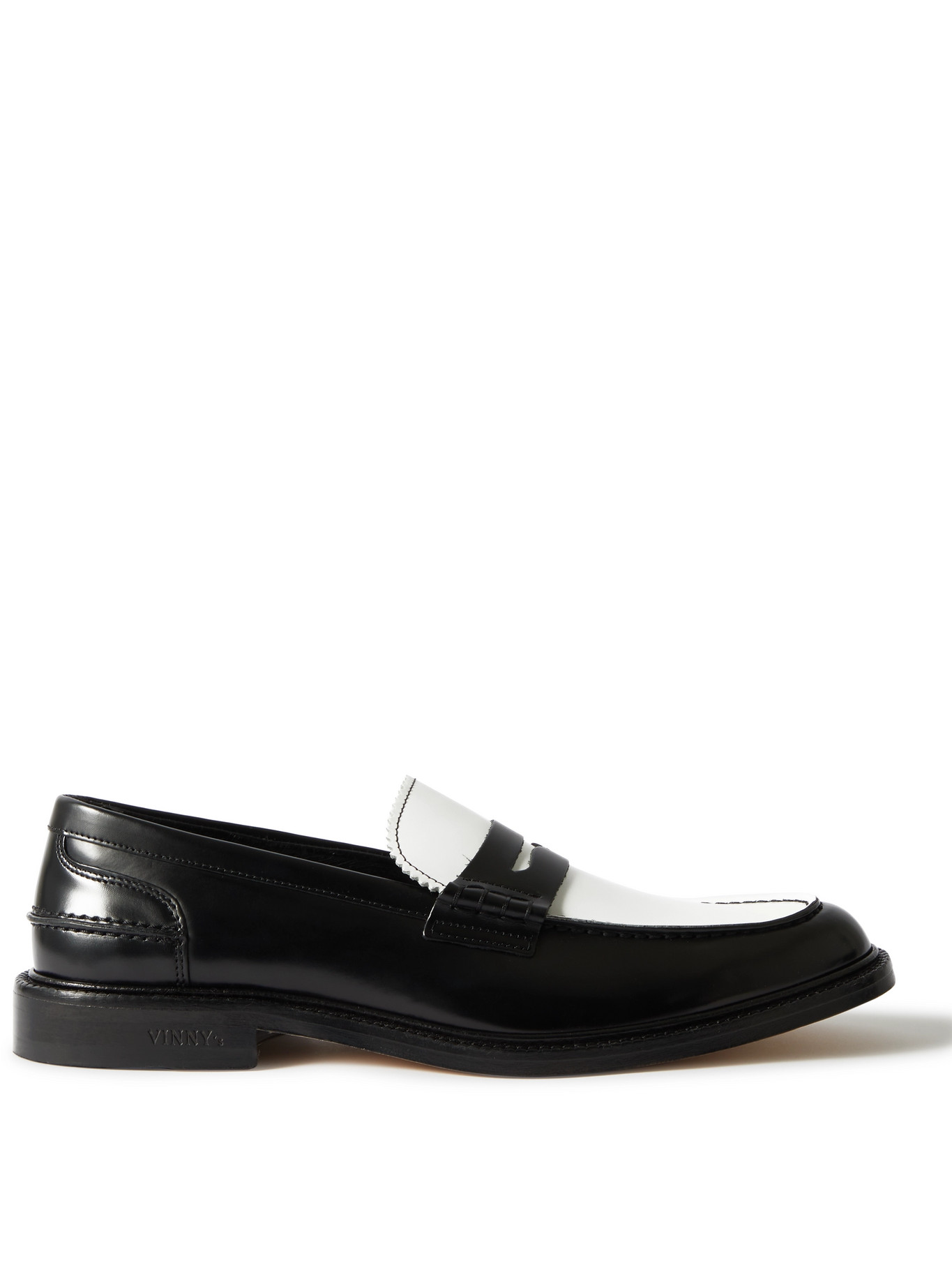 Vinny’s Black & White Leather Penny Loafers - NIB VINNY main image 4