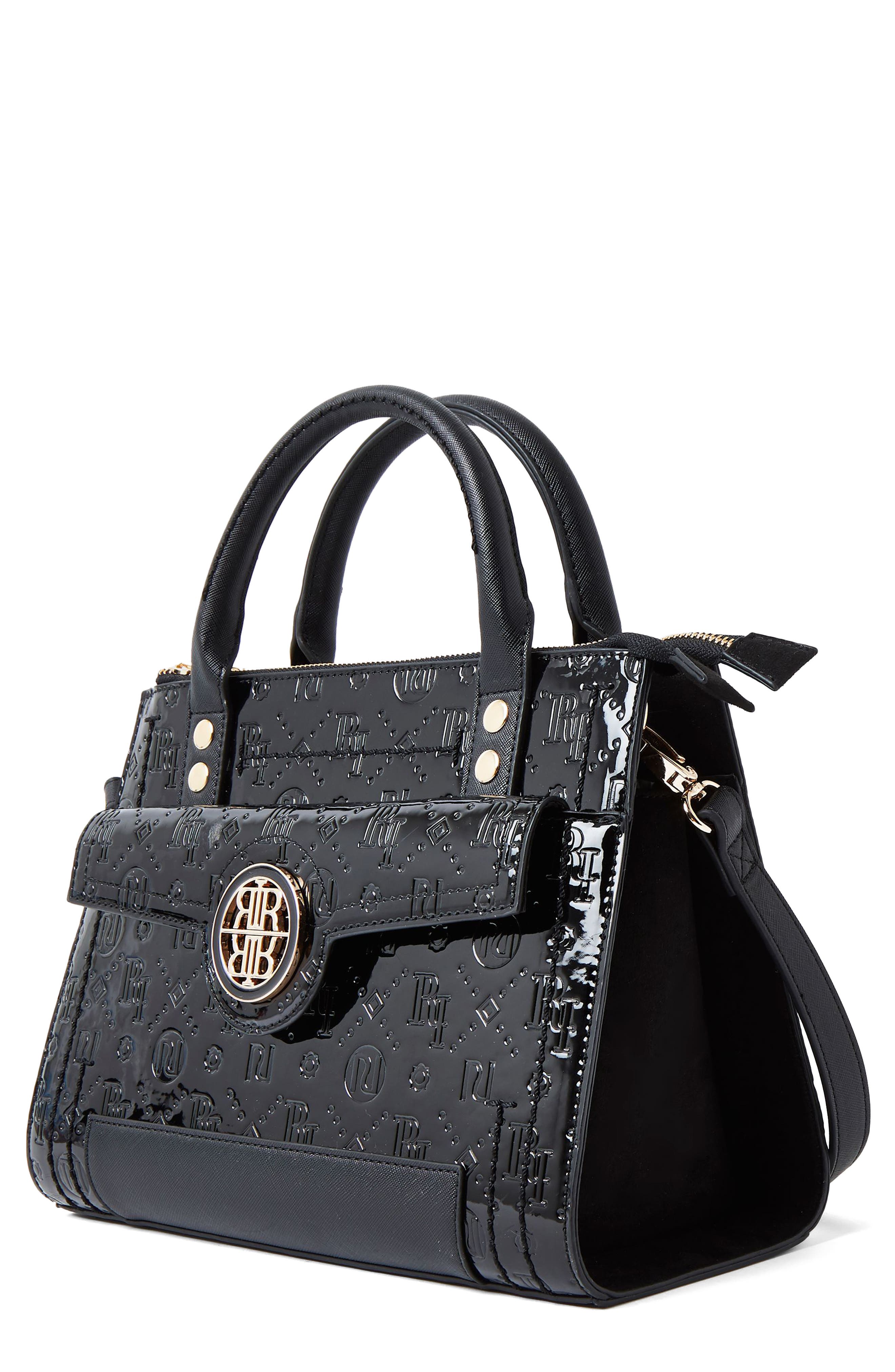 river island black embossed bolsa