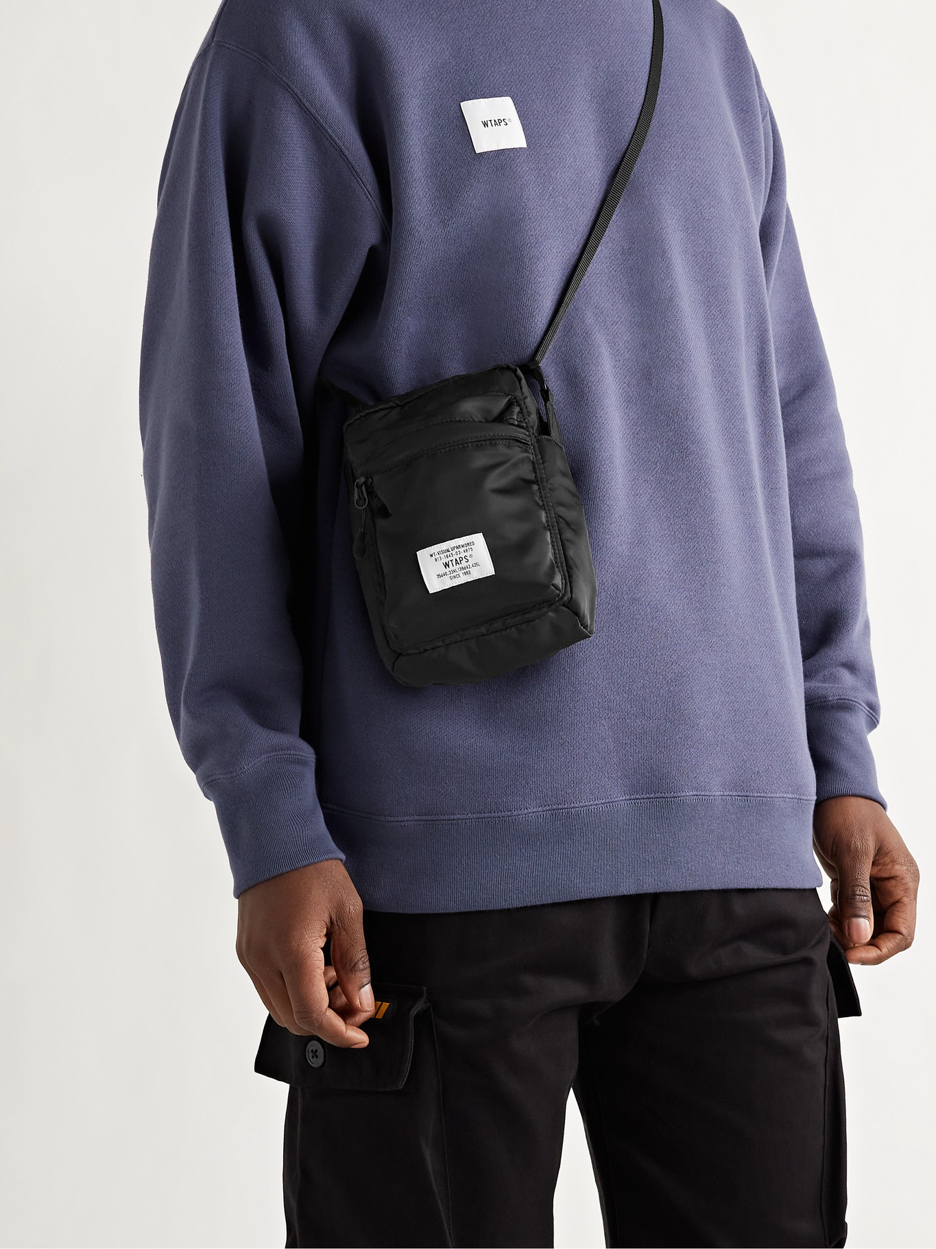 Wtaps Reconnaissance Logo-AppliquéD Nylon Messenger Bag - Black 