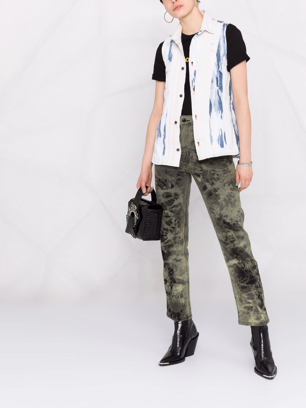 DIESEL® Diesel Sleeveless Bleached Denim Jacket