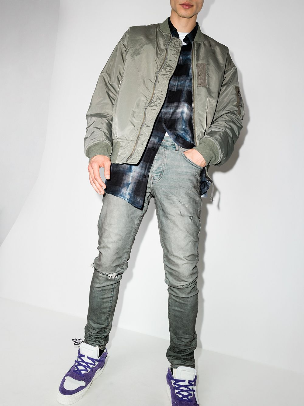 PURPLE BRAND Purple Brand Distressed-Look Jeans