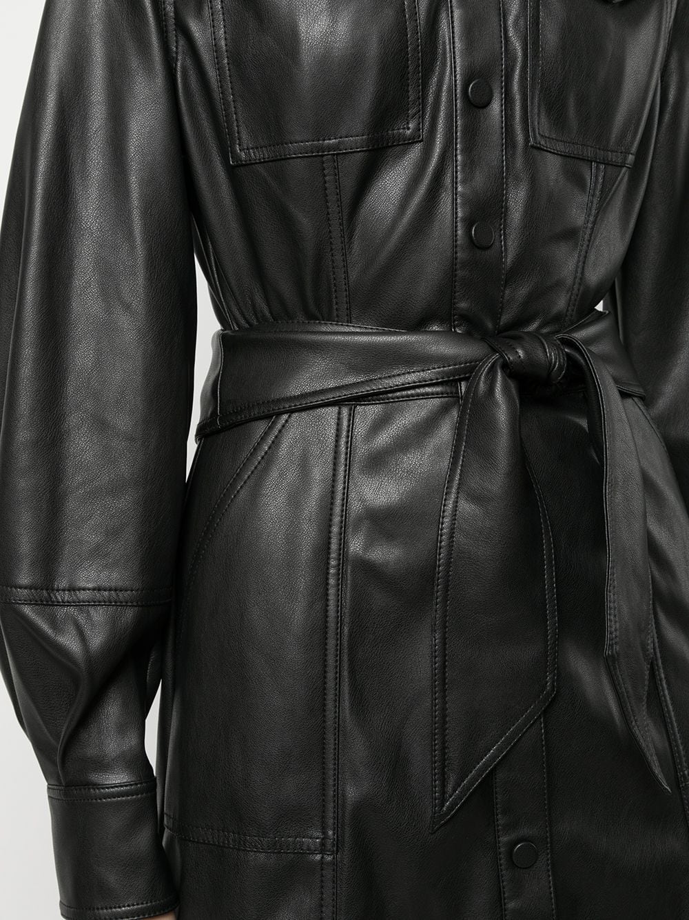 Simkhai Eve Vegan Leather Mini Dress In Black - 24% Off | Editorialist