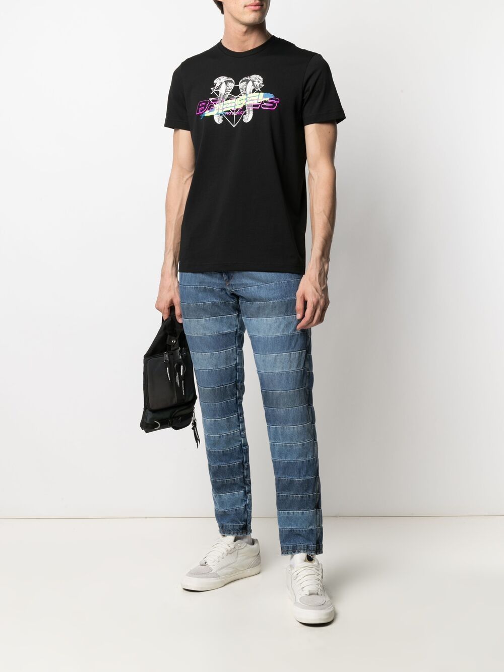 DIESEL® D-Strukt Panelled Slim Jeans