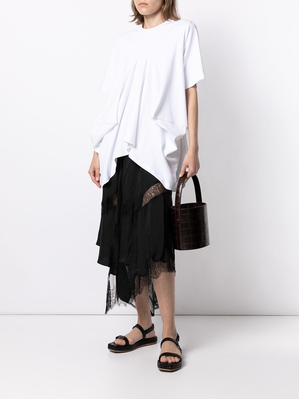GOEN.J Goen.J Draped Cotton T-Shirt