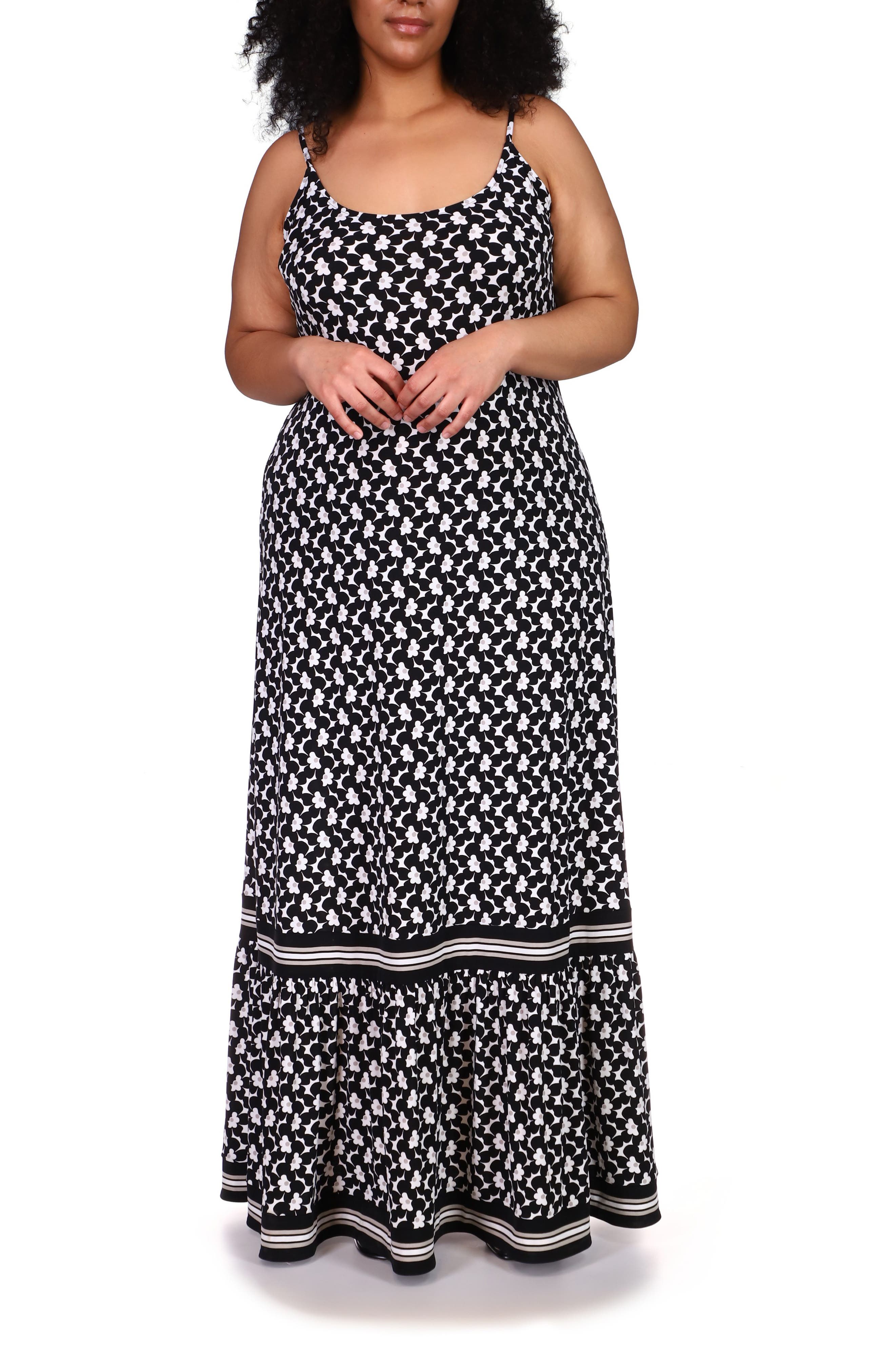 Border Print Maxi Dress - Editorialist