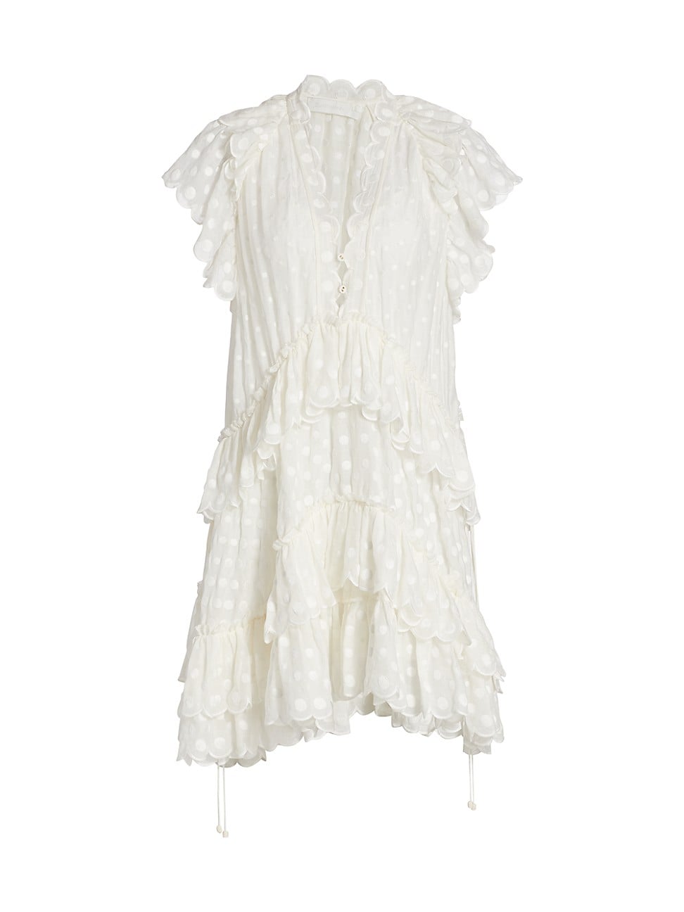Zimmermann Mae Dot Mini Dress - Ivory | Editorialist Zimmermann Mae Dot Mini Dress - Ivory | Editorialist