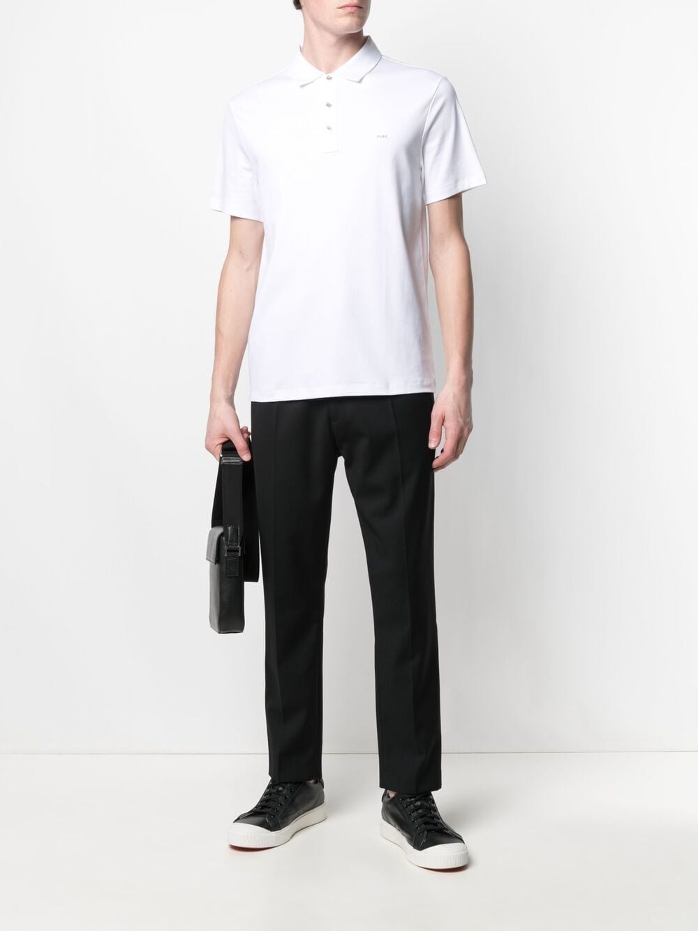 MICHAEL KORS embroidered-logo polo shirts