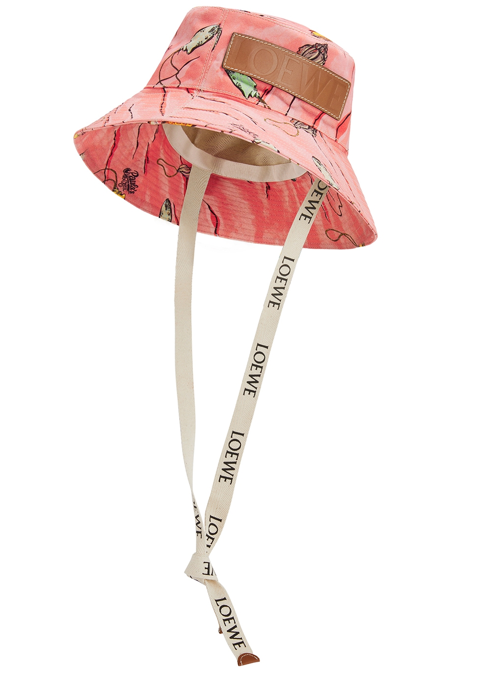 LOEWE Multicolor Printed Bucket Hat - Orange Pink Fisherman hat in raffia Multicolor - LOEWE USA Official Website main image 2
