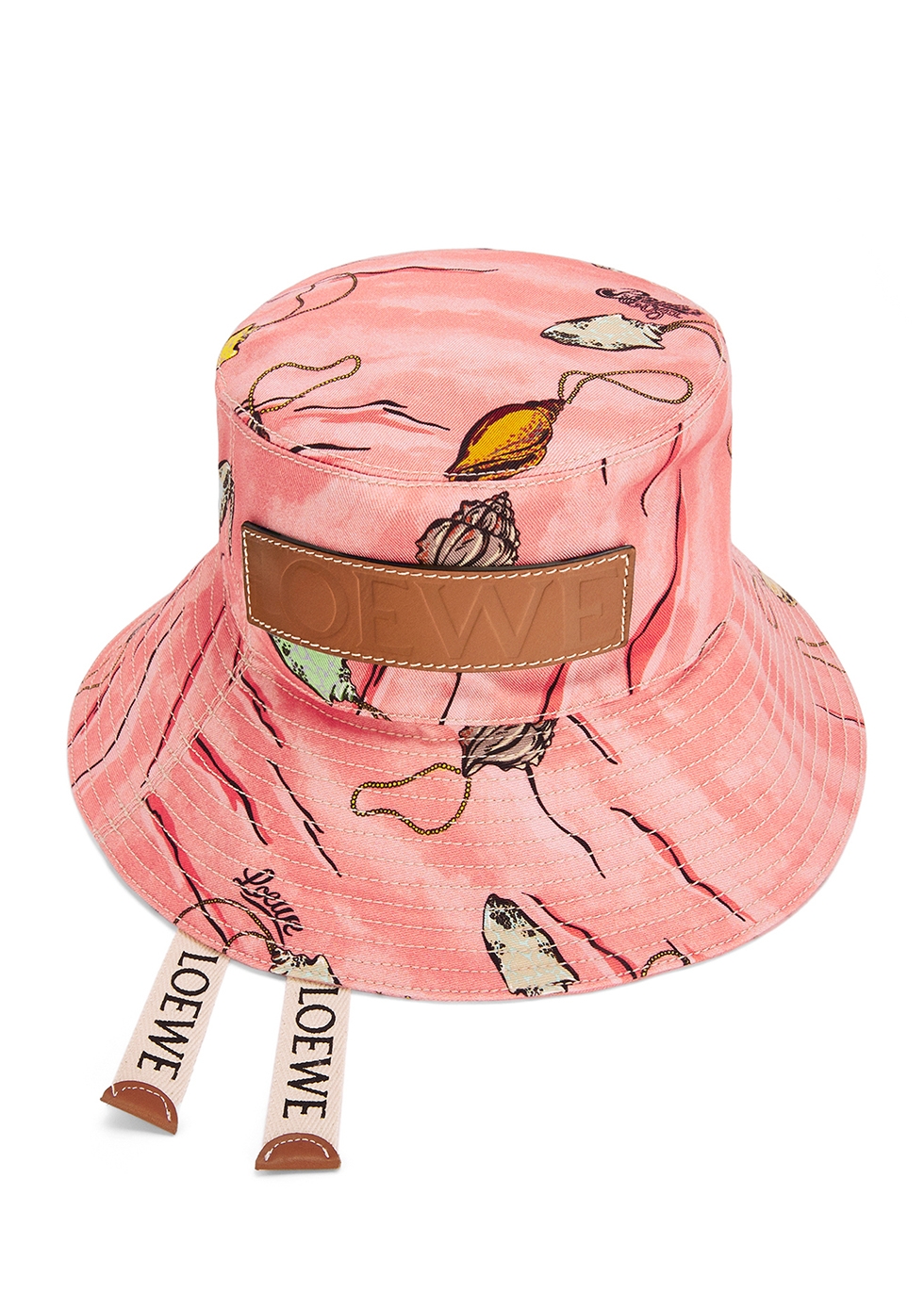 LOEWE Multicolor Printed Bucket Hat - Orange Pink Fisherman hat in raffia Multicolor - LOEWE USA Official Website main image 3
