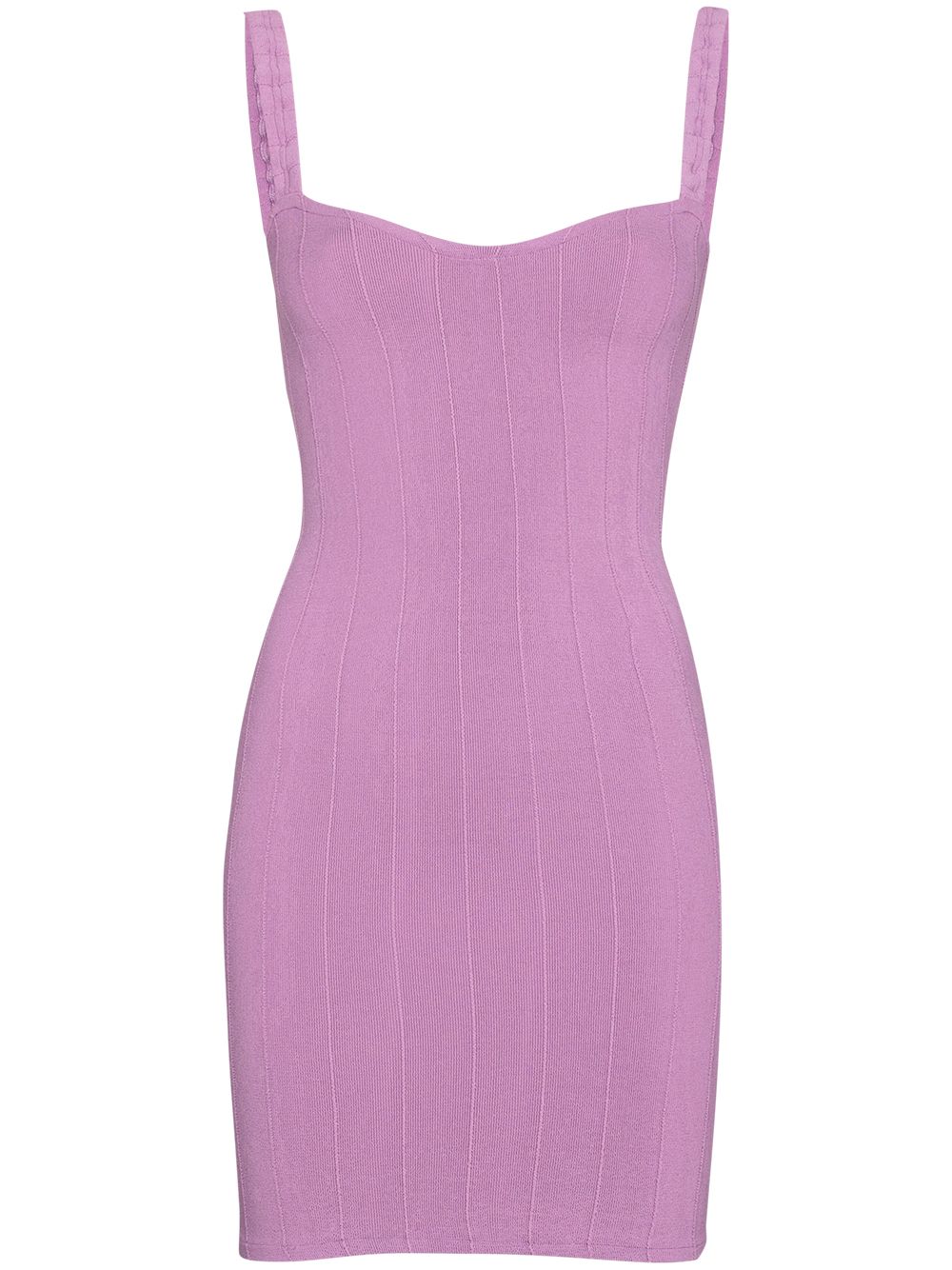 hunza g purple dress Hunza G fitted knitted tank dress one size