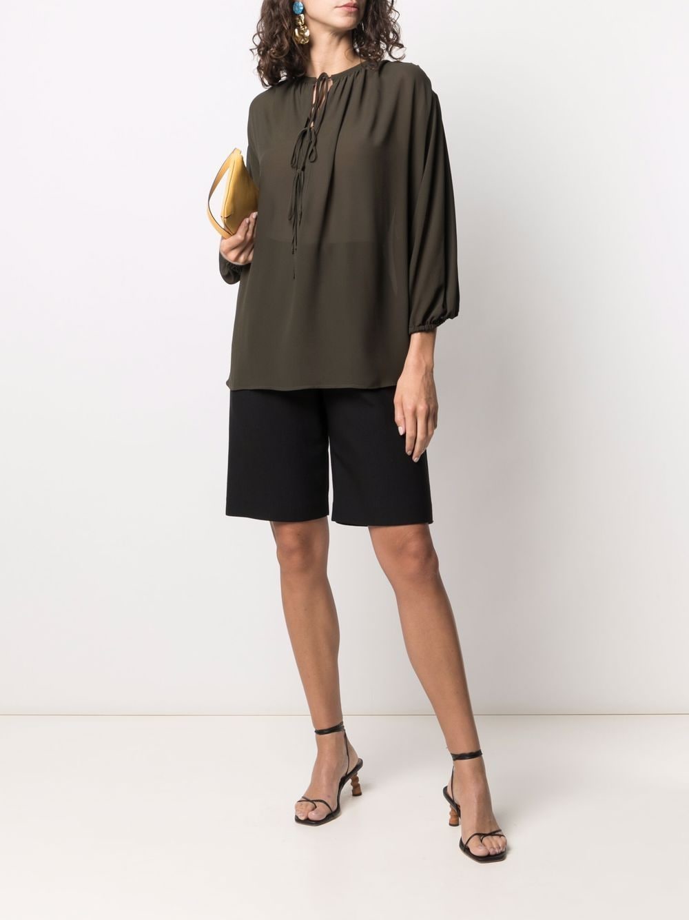BLANCA VITA Blanca Vita Begonia Lace-Up Blouse