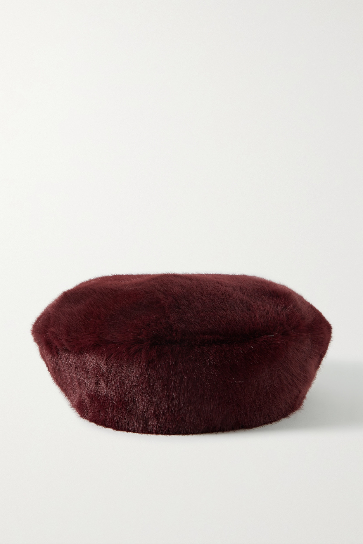 Eugenia Kim Burgundy Beret Faux fur beret Eugenia Kim Burgundy size 23.6 Inches in Faux  main image 2