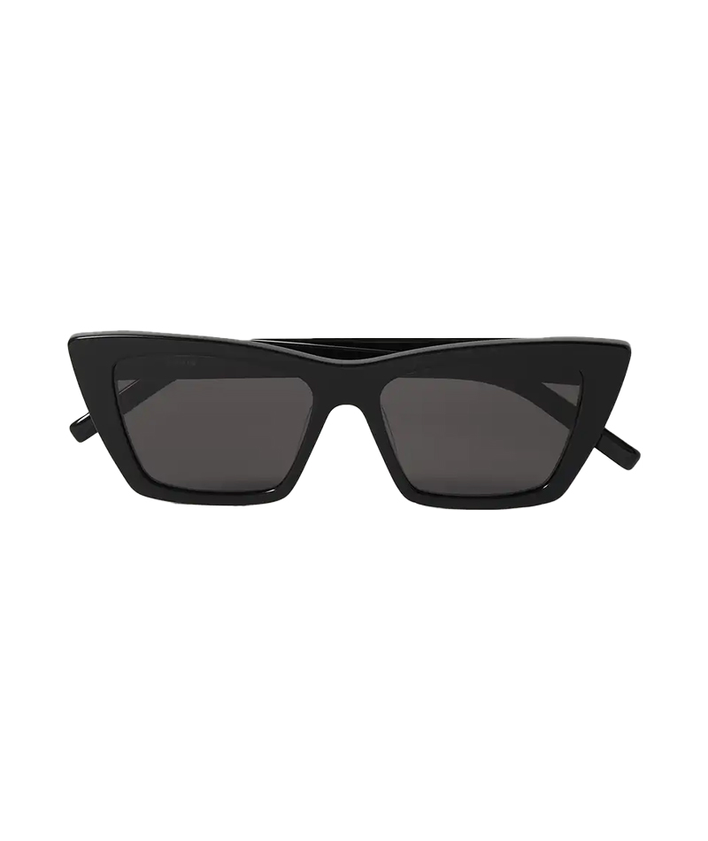 Saint Laurent Mica Cat-Eye Sunglasses Black Editorialist