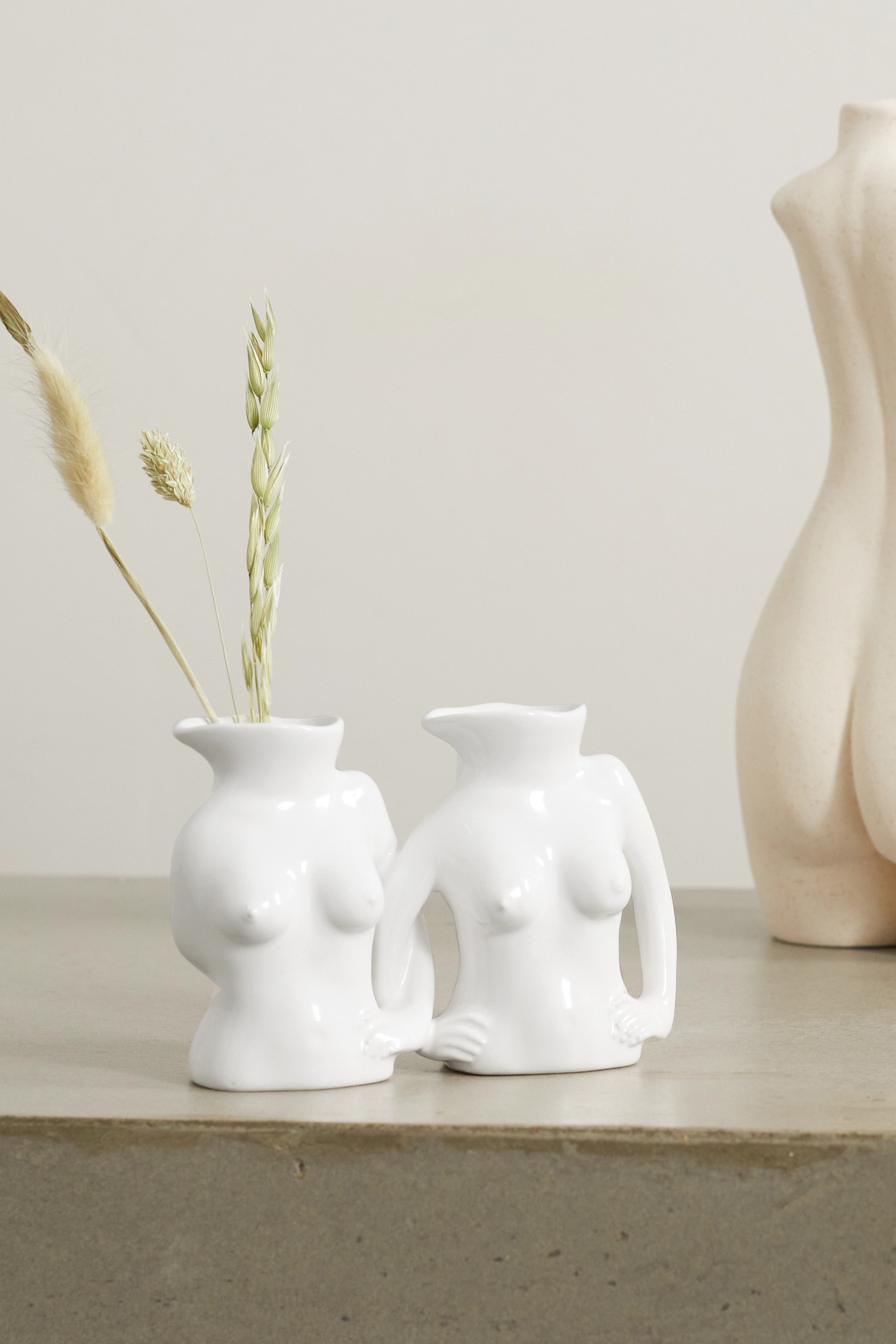Anissa Kermiche Titty Committee Set Of Two Mini Earthenware Jugs