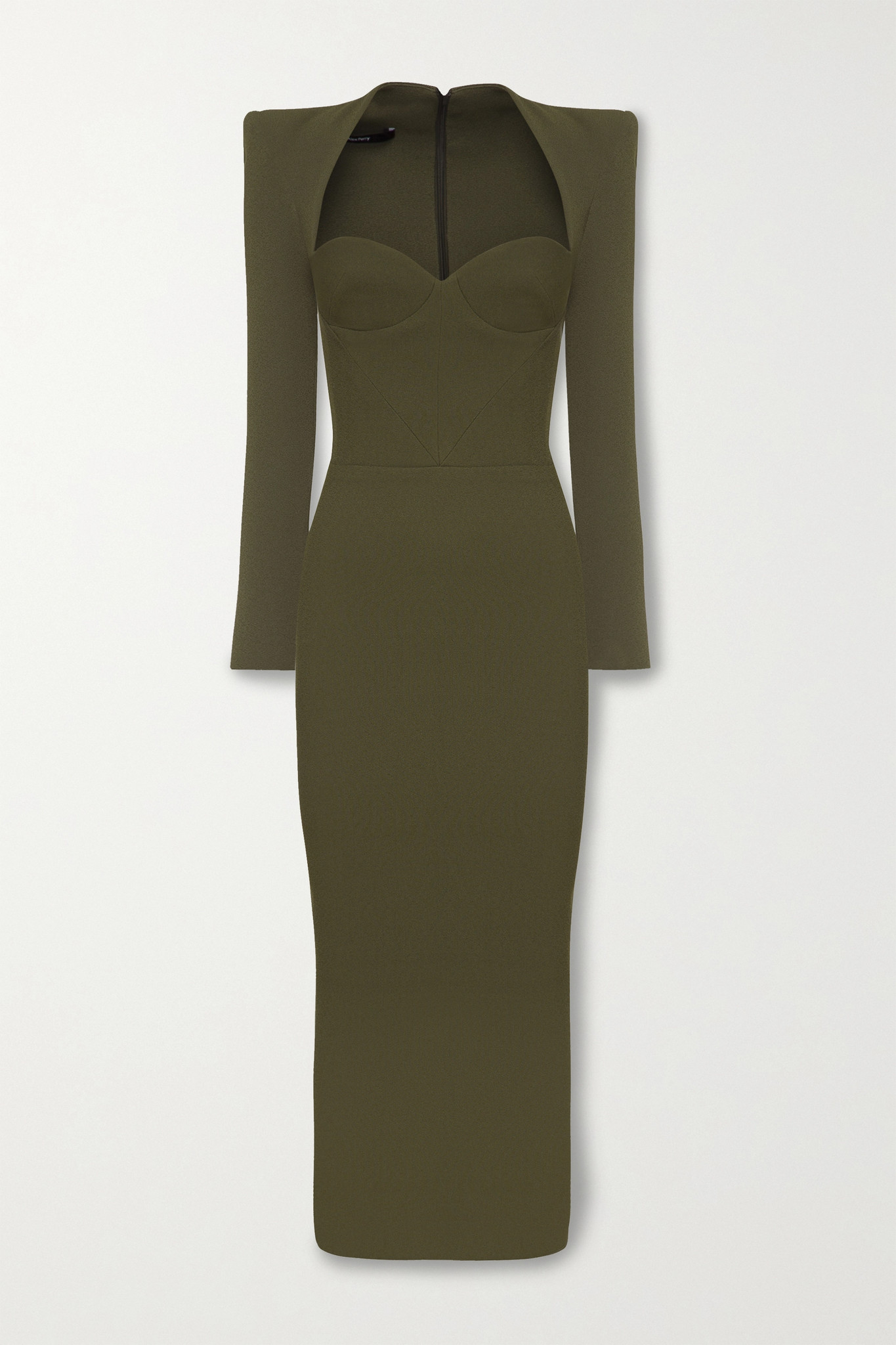Alex Perry Ambrose Crepe Midi Dress In Green - 70% Off | Editorialist