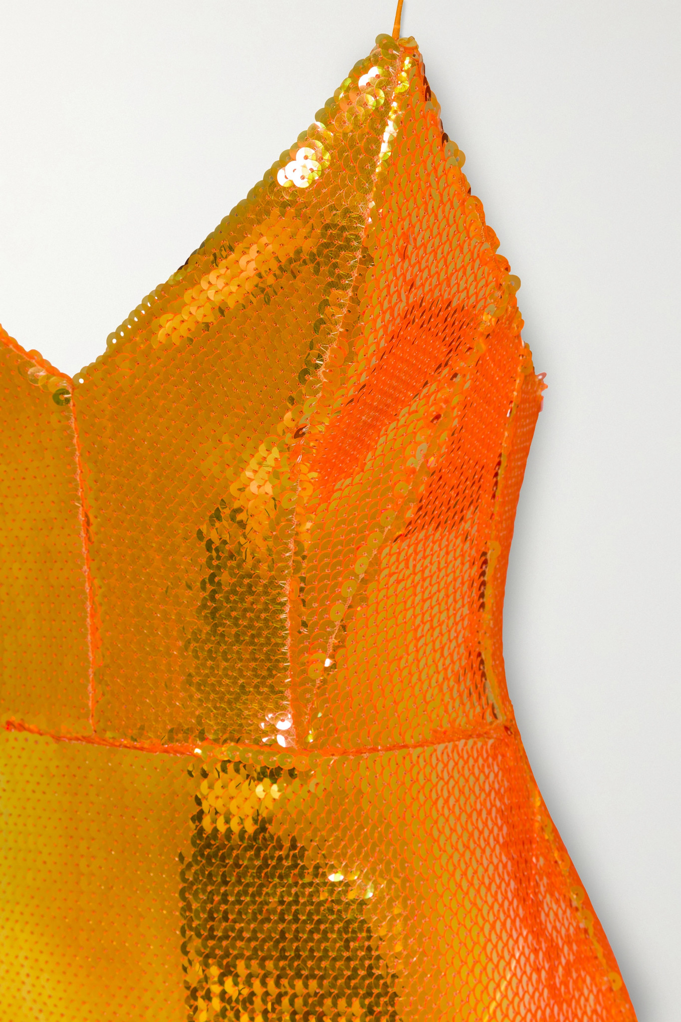 alex perry orange sequin dress Alex Perry Sequin Layered Strapless Drape Dress in Peach