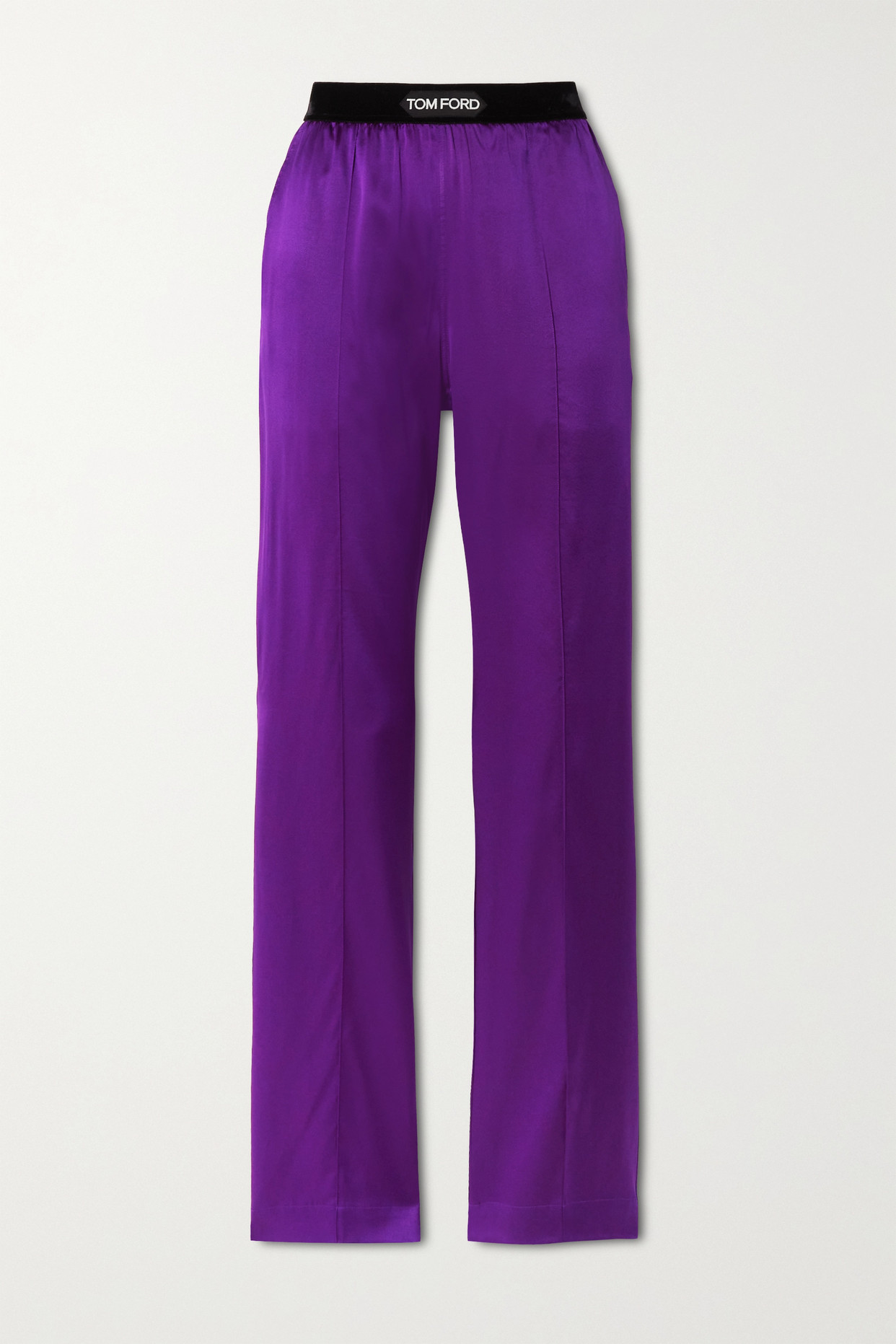 TOM FORD Silk Logo Pants - Purple | Editorialist