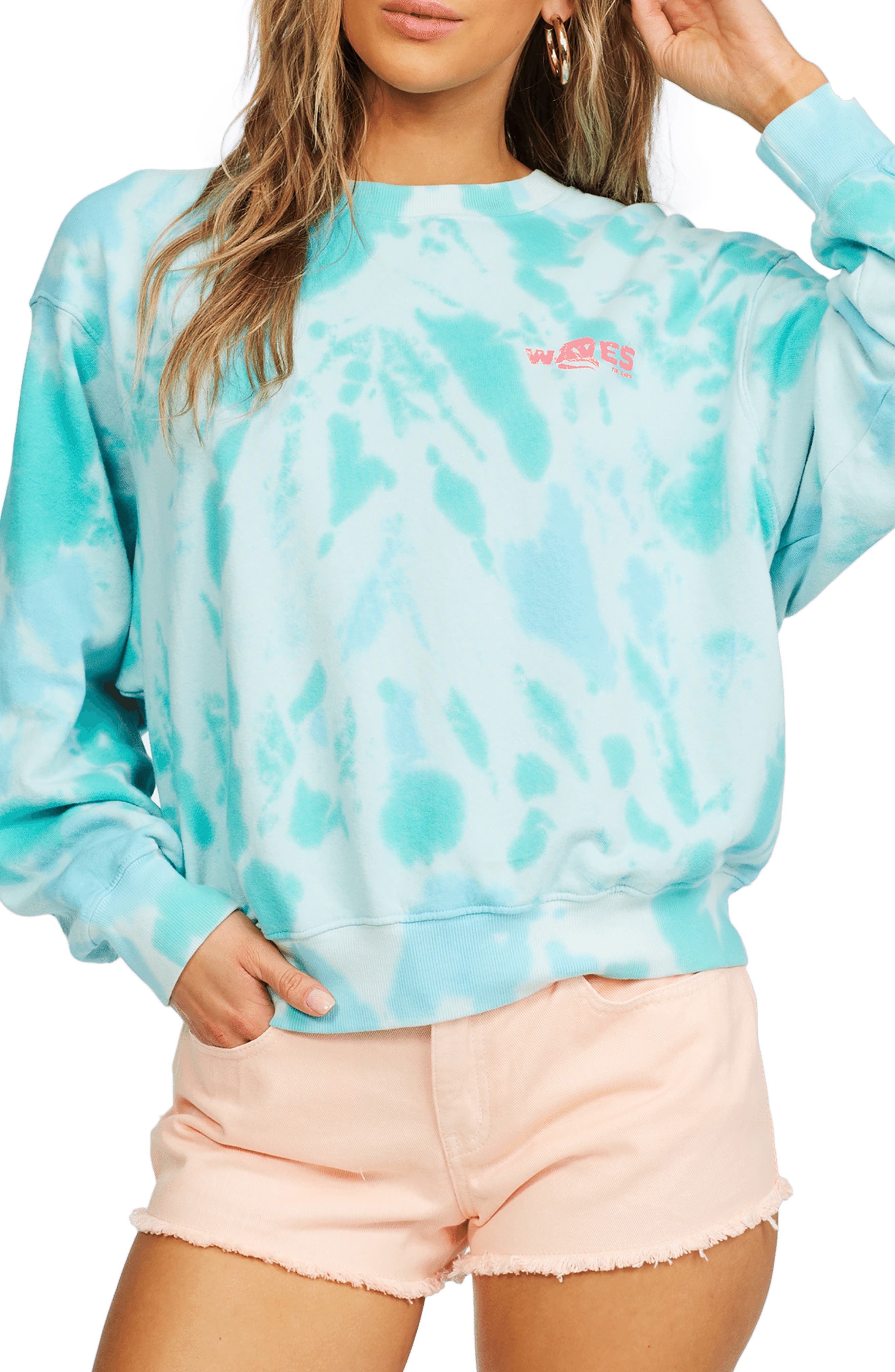 billabong tie dye sweatshirt