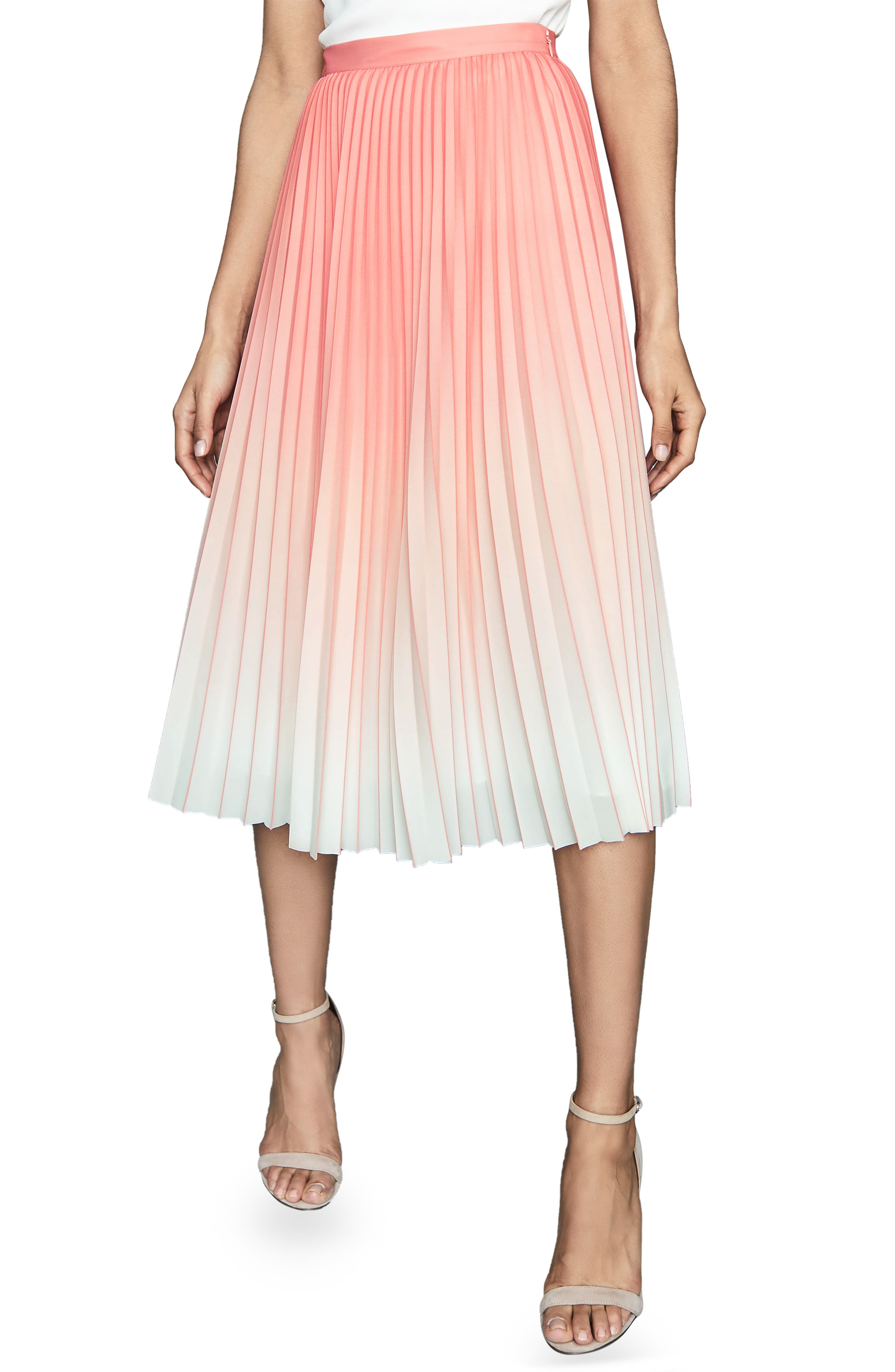 Women's Reiss Mila Ombre Pleated Skirt 
