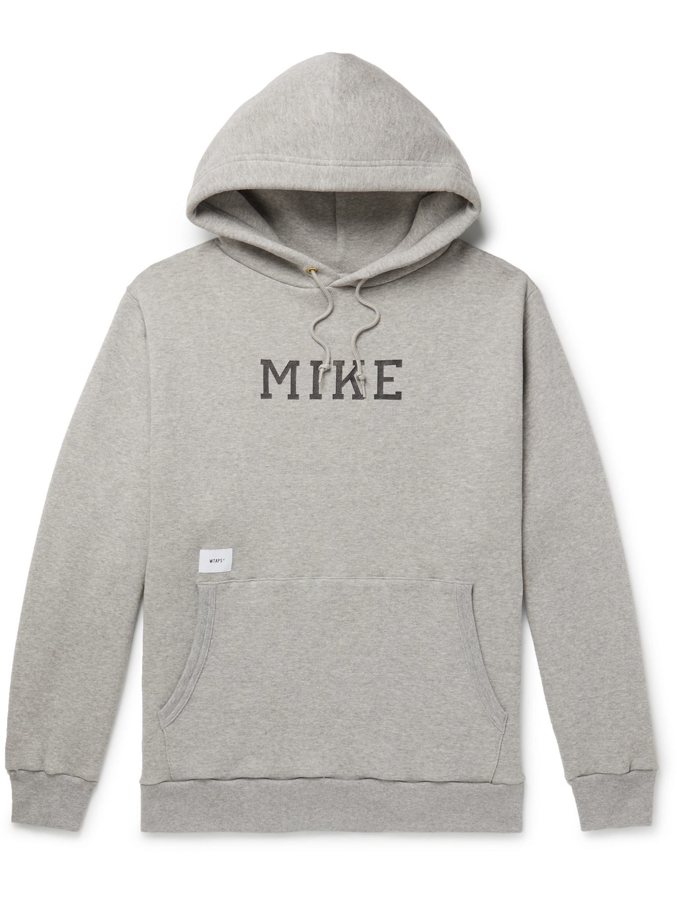 Wtaps Academy Printed MéLange Fleece-Back Cotton-Jersey Hoodie In 