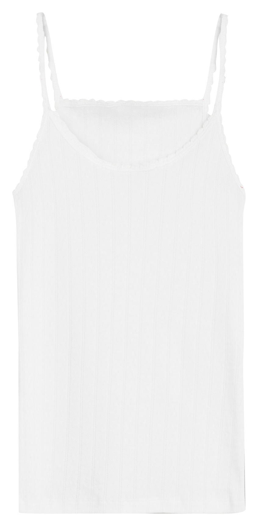 LESET LESET Pointelle-knit Cotton-jersey Tank