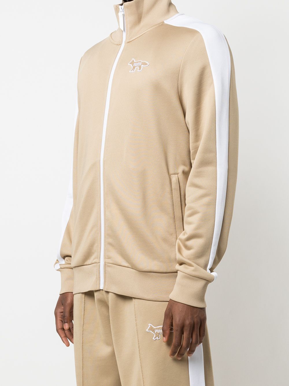 Puma X Maison Kitsune T7 Track Jacket In Brown - 50% Off