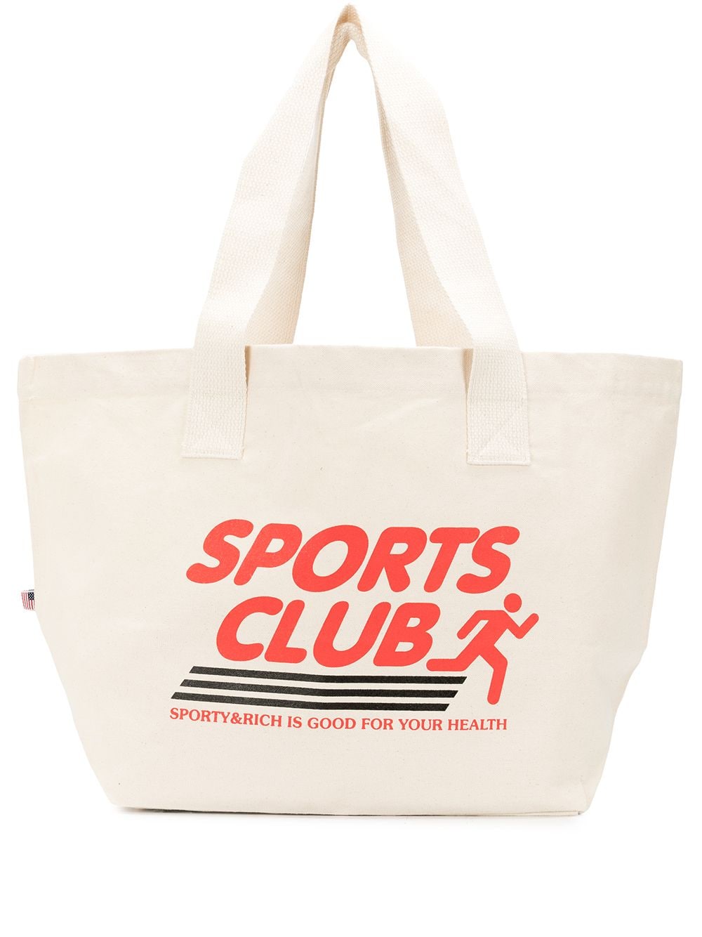 Buy SPORTY & RICH Sports Club Print Tote Bag - Neutrals At 35% Off ...