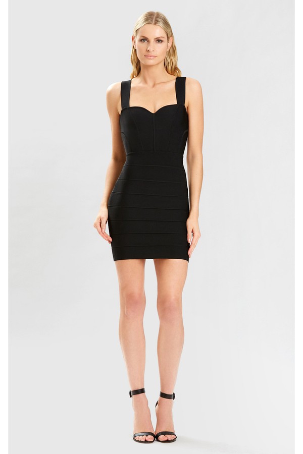 slim fit dress slacks ICON SWEETHEART MIDI DRESS  HERV LGER