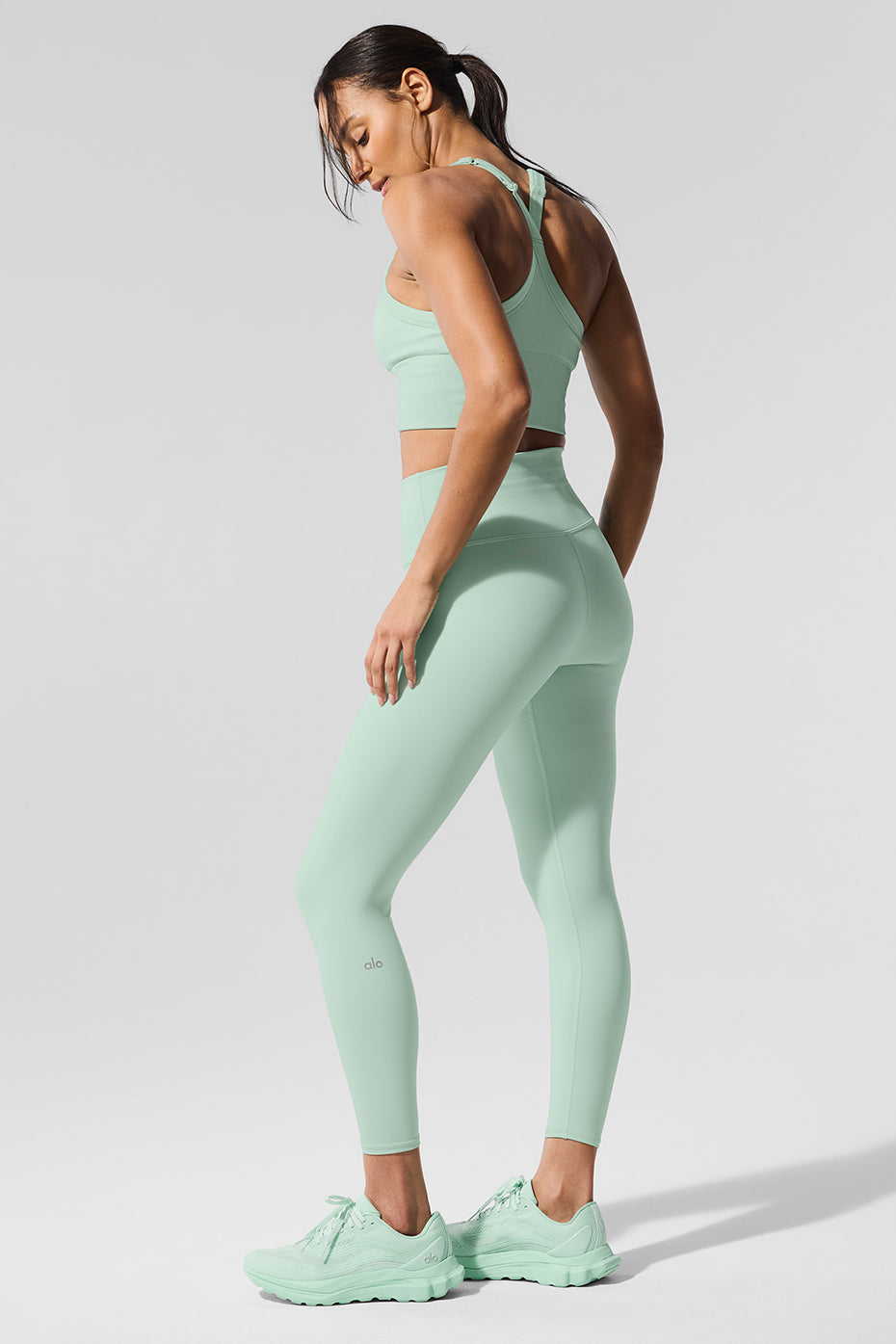 aloレギンスRibbedHighWaist7/8BlissfulLegging Alo Yoga Ribbed High-Waist 7/8 Blissful Legging In Ocean Teal - 41