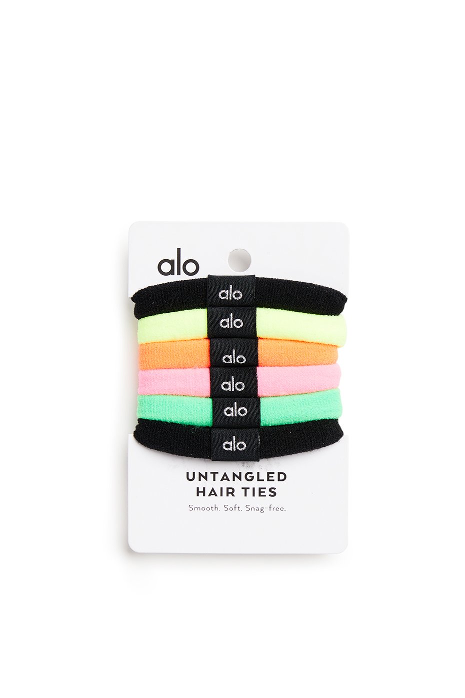 Alo Yoga Untangled Hair Tie 6-Pack - Black | Editorialist