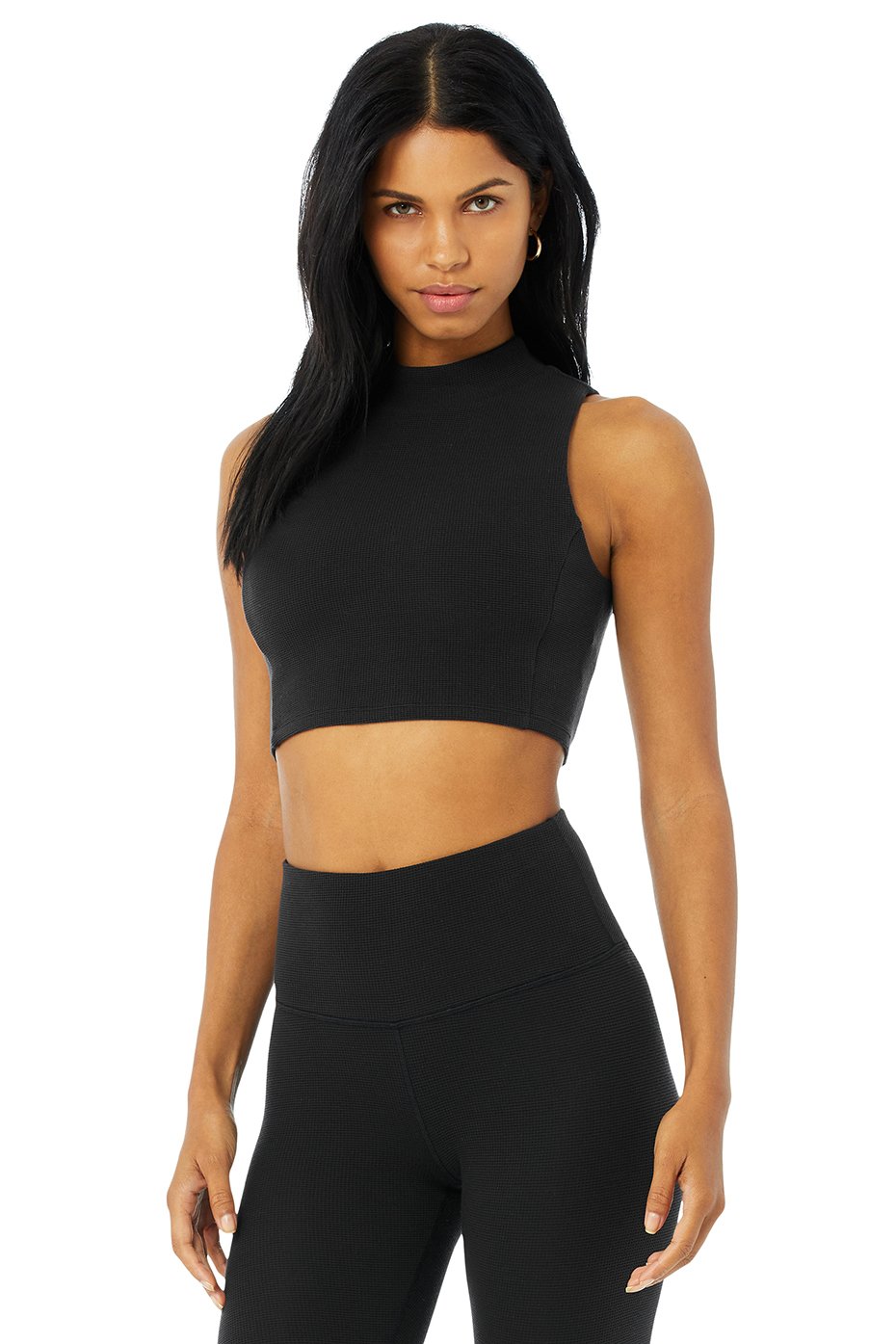 Alo Yoga Micro Waffle Comfort Bra Tank Top In Cherry Cola - 40