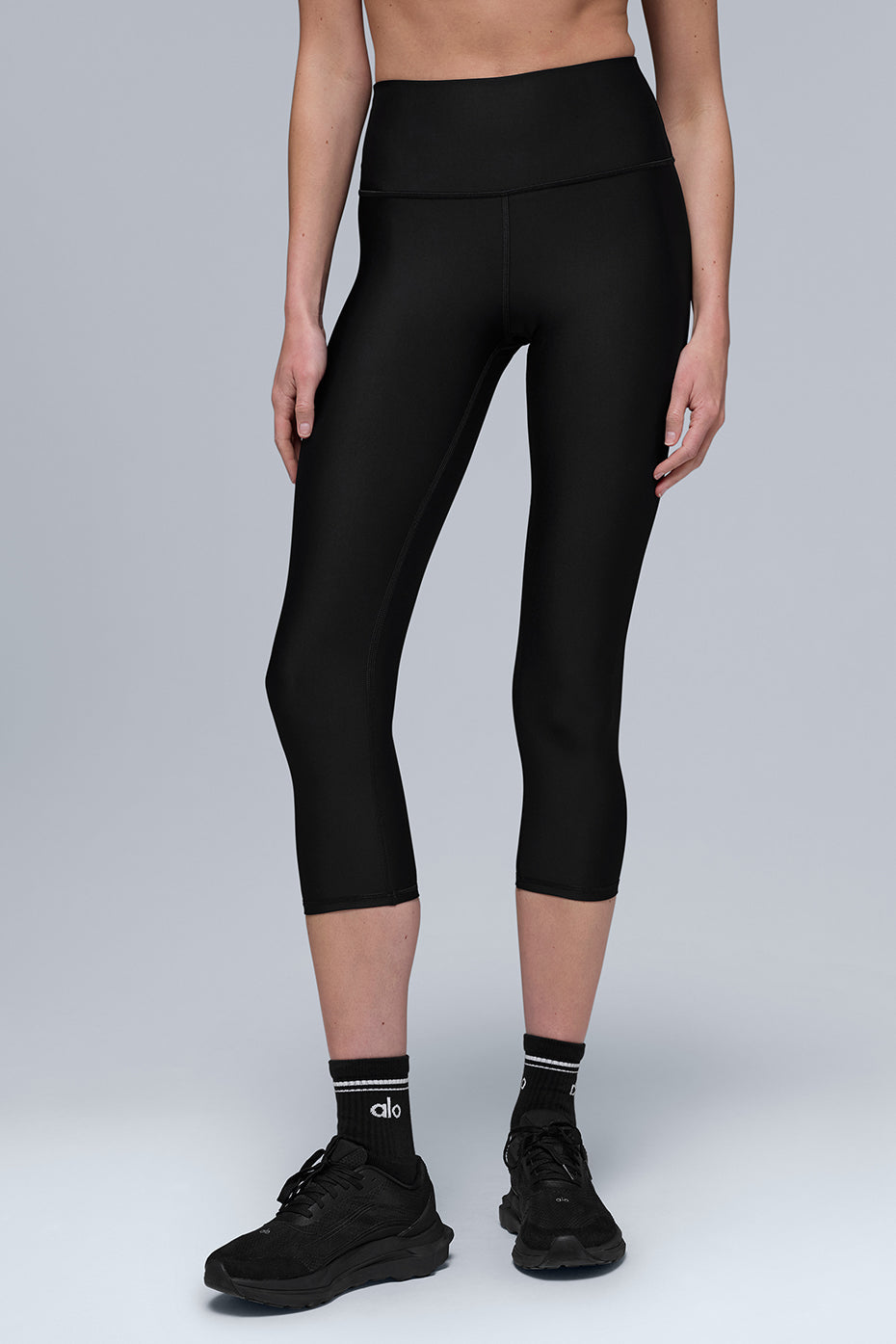 Alo Yoga High-Waist 7/8 Zip It Flare Legging In Size - Black