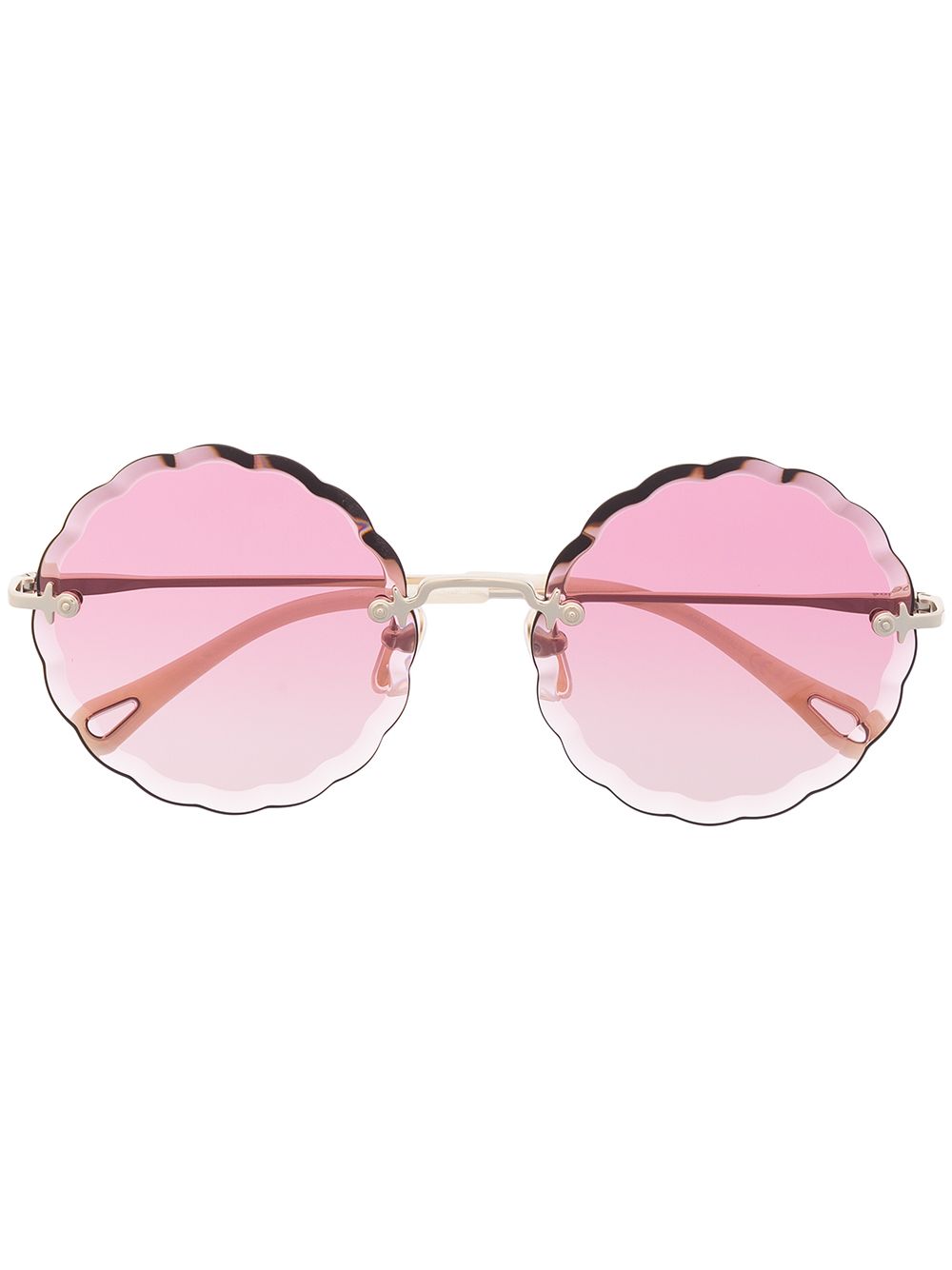 Chloé Rosie Round Frame Sunglasses - Gold | Editorialist display picture 2