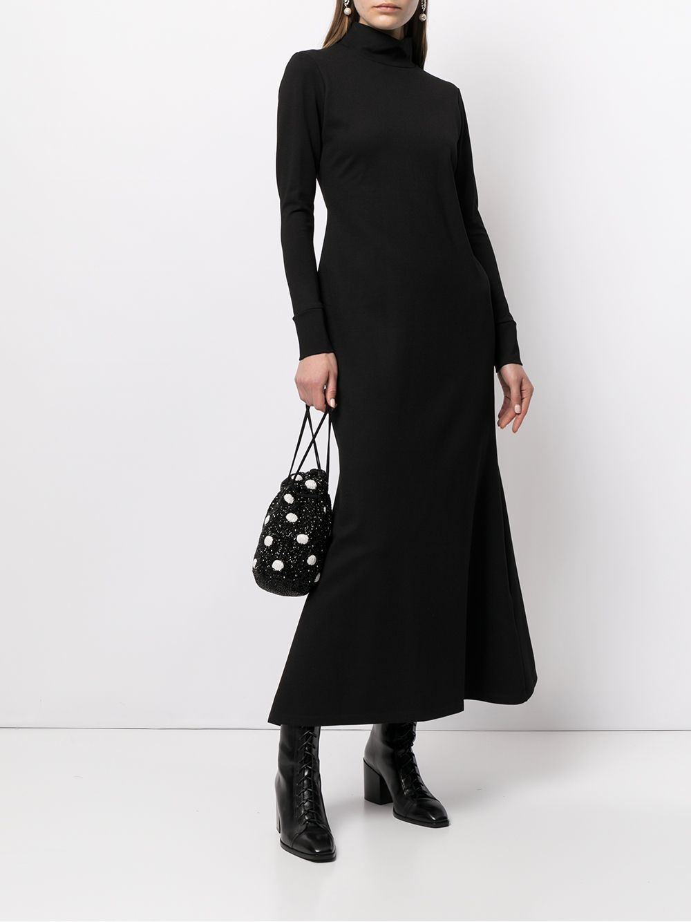 MACGRAW Macgraw High-Neck Flared Midi Dress