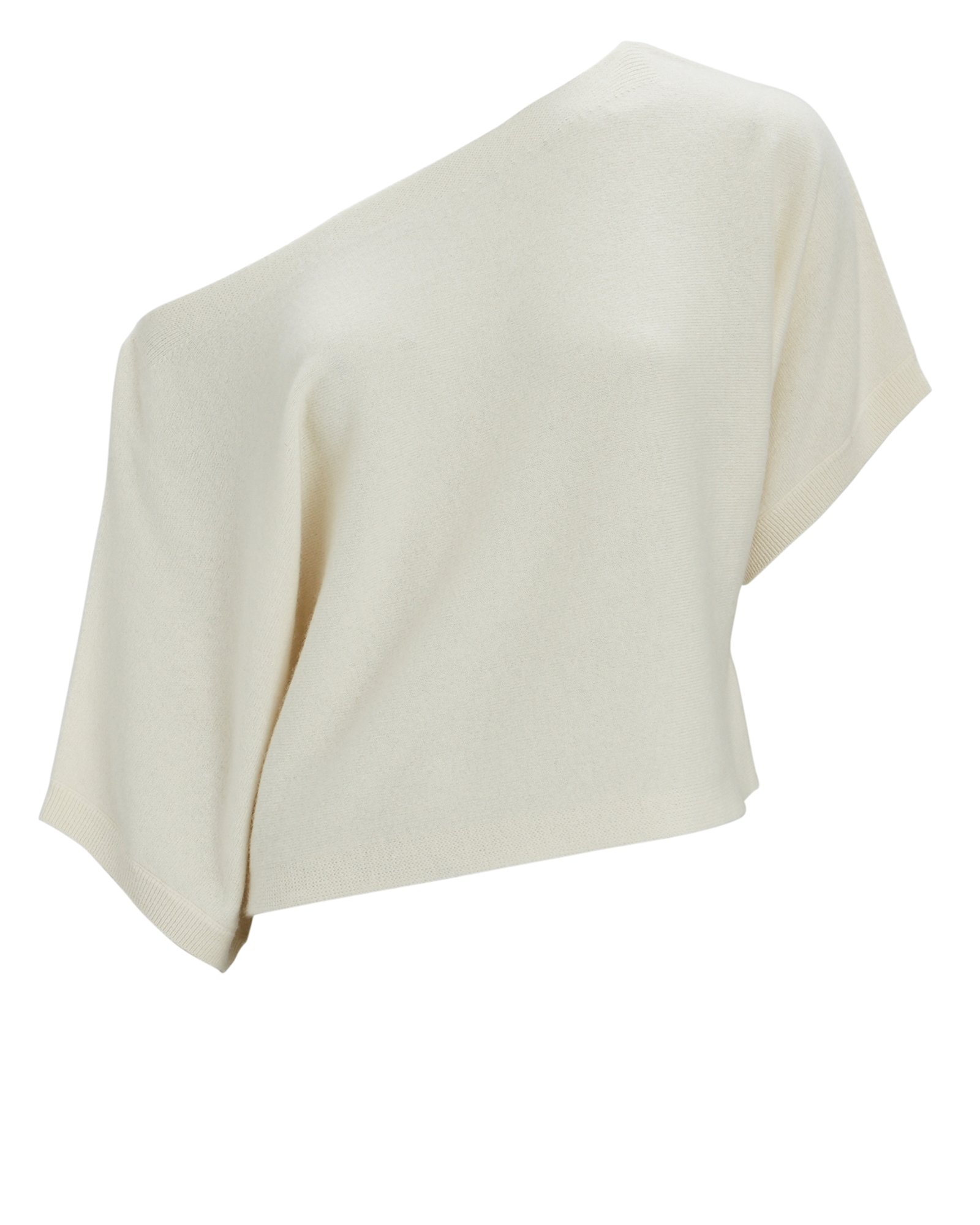Intermix Margot One-Shoulder Cashmere Sweater In Ivory 60% Off
