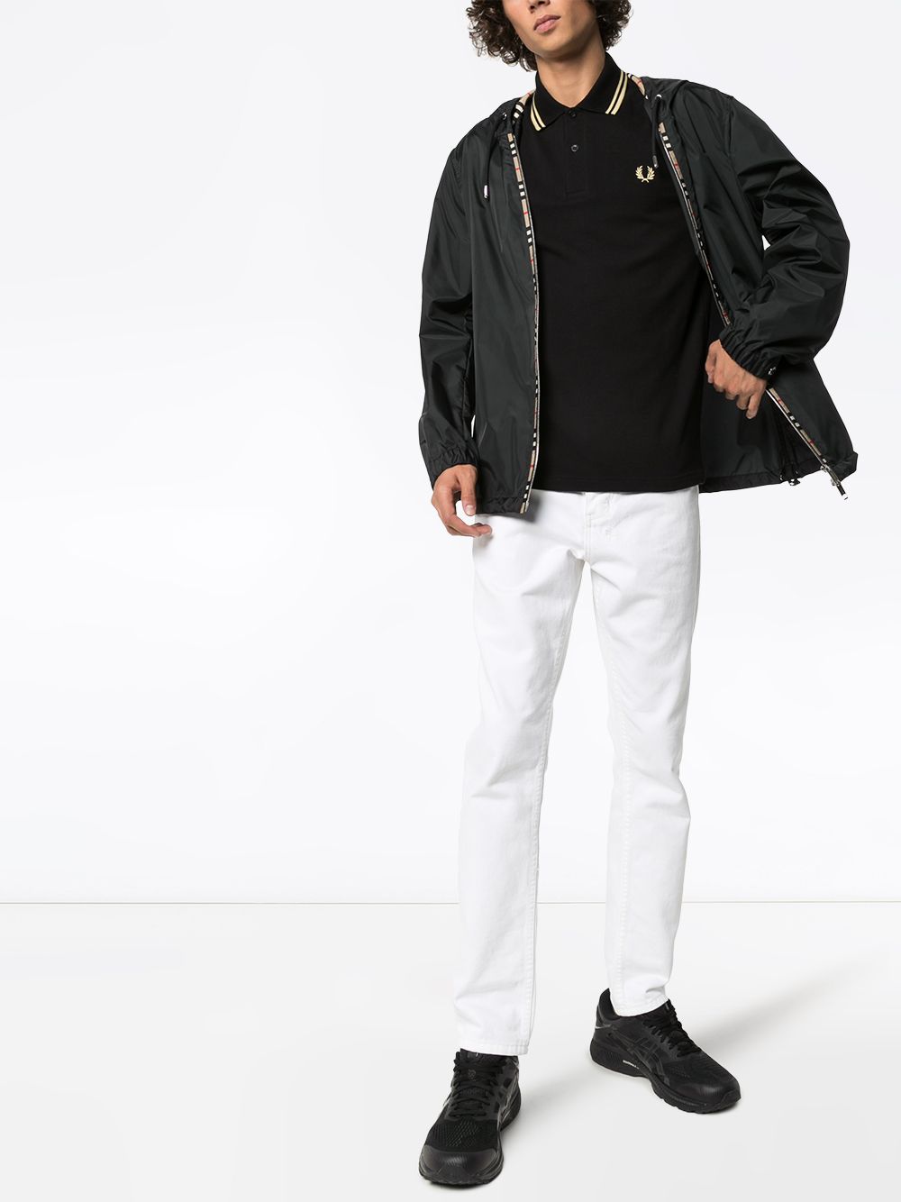 FRED PERRY stripe-trimmed polo shirt