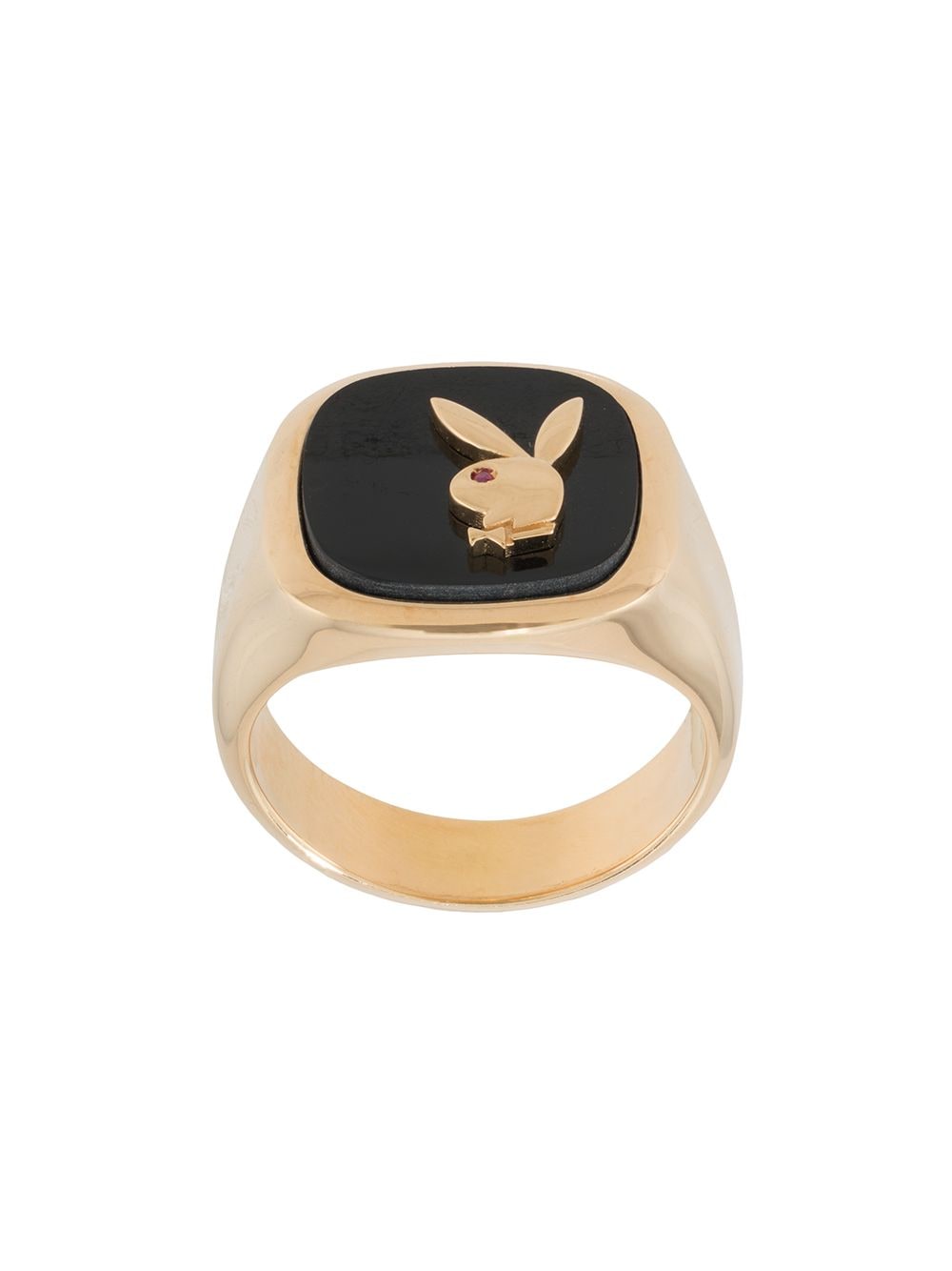 Buy HATTON LABS Playboy Membership Signet Ring - Black At 40% Off