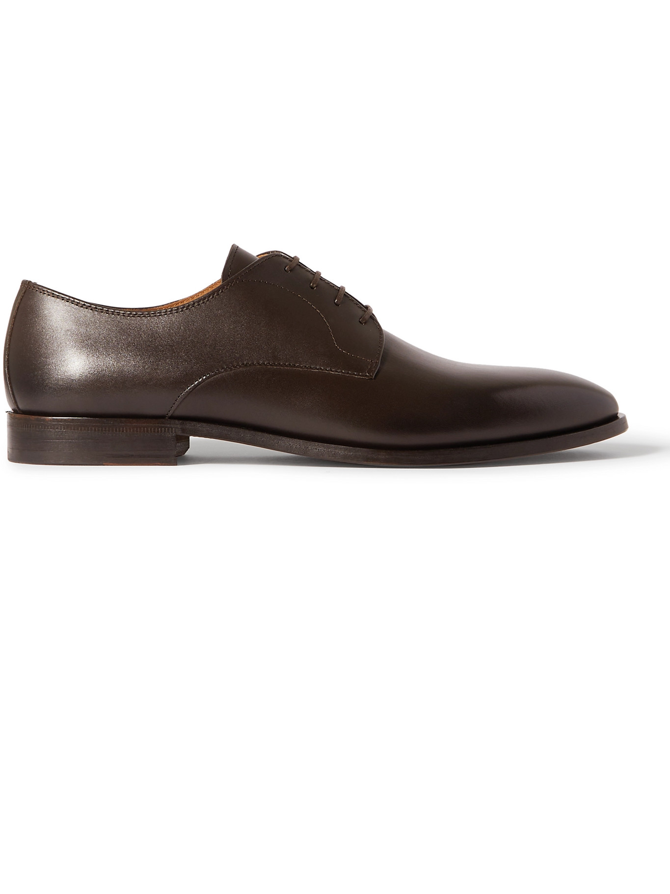 Hugo Boss Lisbon Leather Derby Shoes In Brown - 30% Off | Editorialist