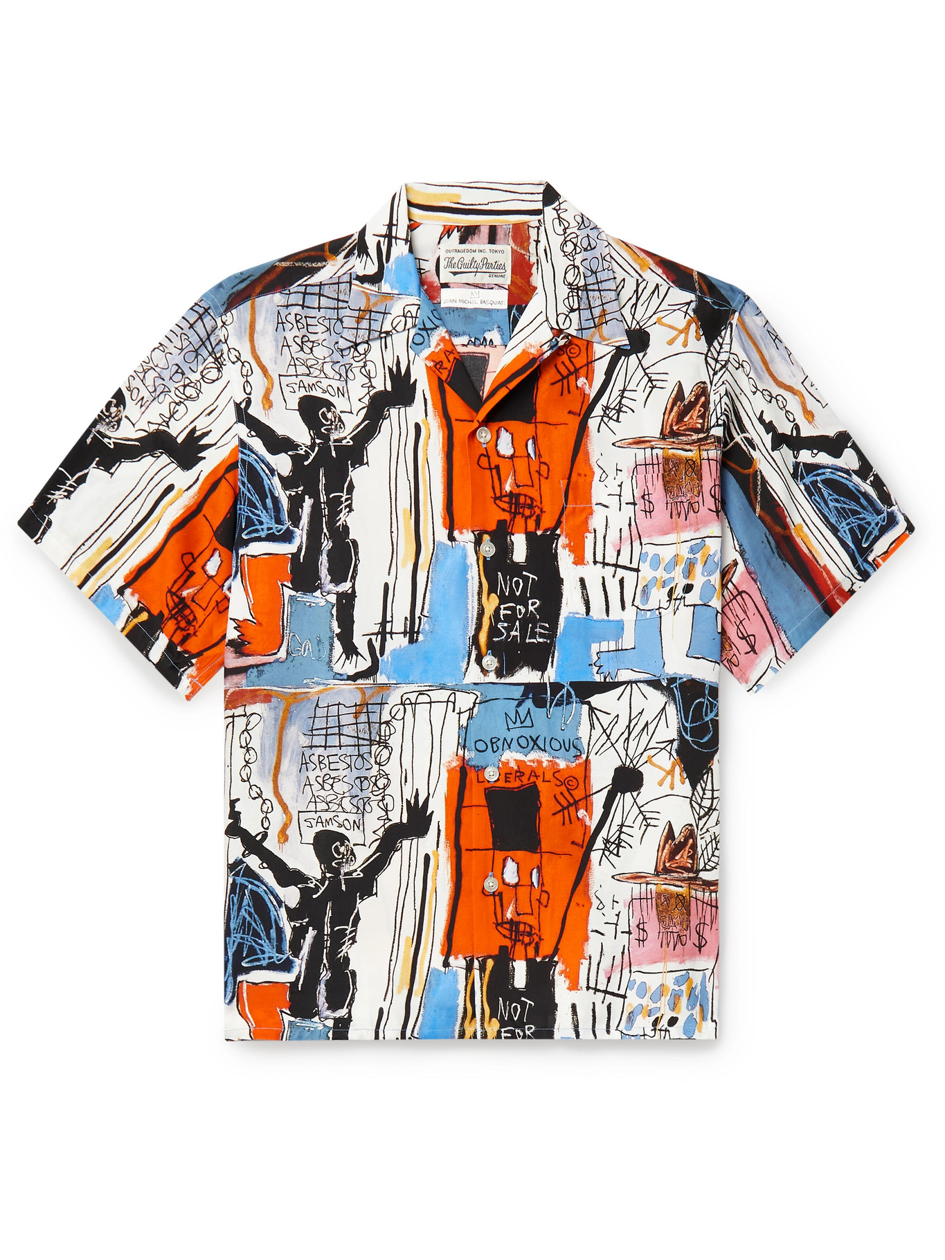 Wacko Maria Jean-Michel Basquiat Camp-Collar Printed Woven Shirt L