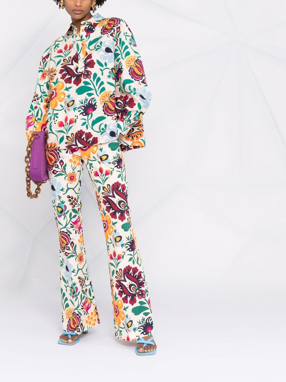 LA DOUBLEJ La DoubleJ Poet Floral-Print Shirt