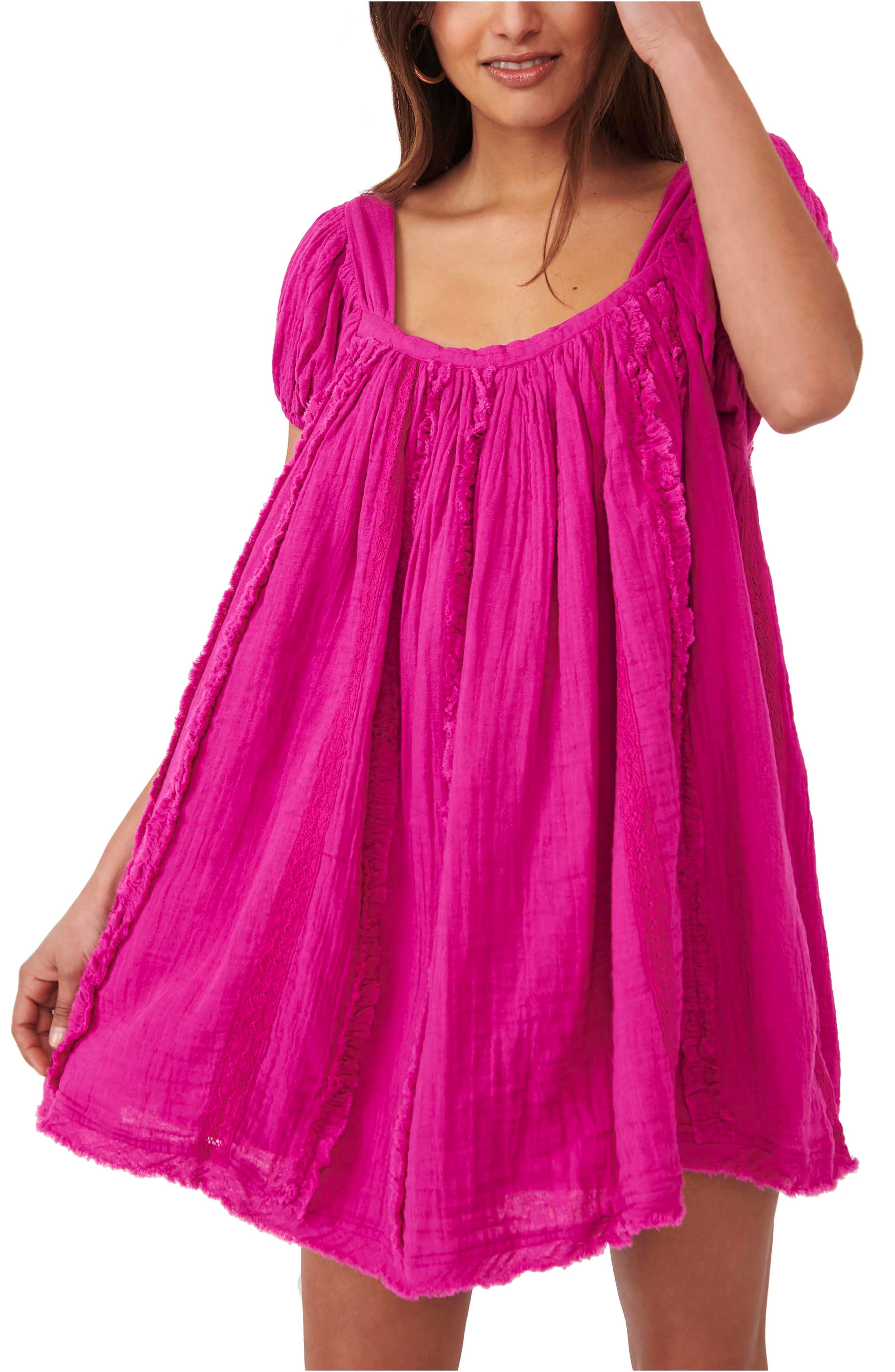 free people angele mini dress Free People Angele Gauzy Mini Dress Boho Summer Blue