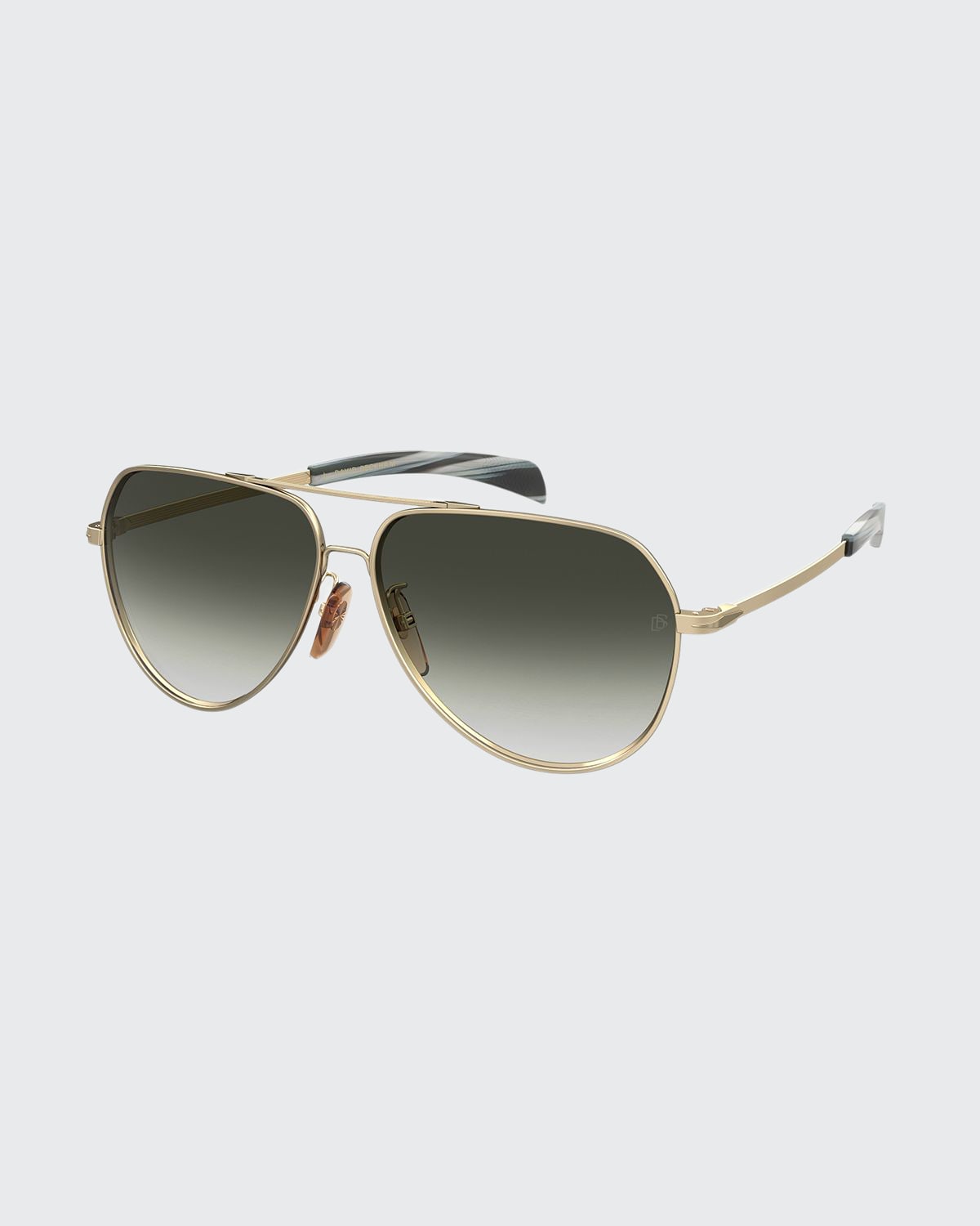 Buy DB EYEWEAR BY DAVID BECKHAM Metal Brow-bar Aviator Sunglasses ...